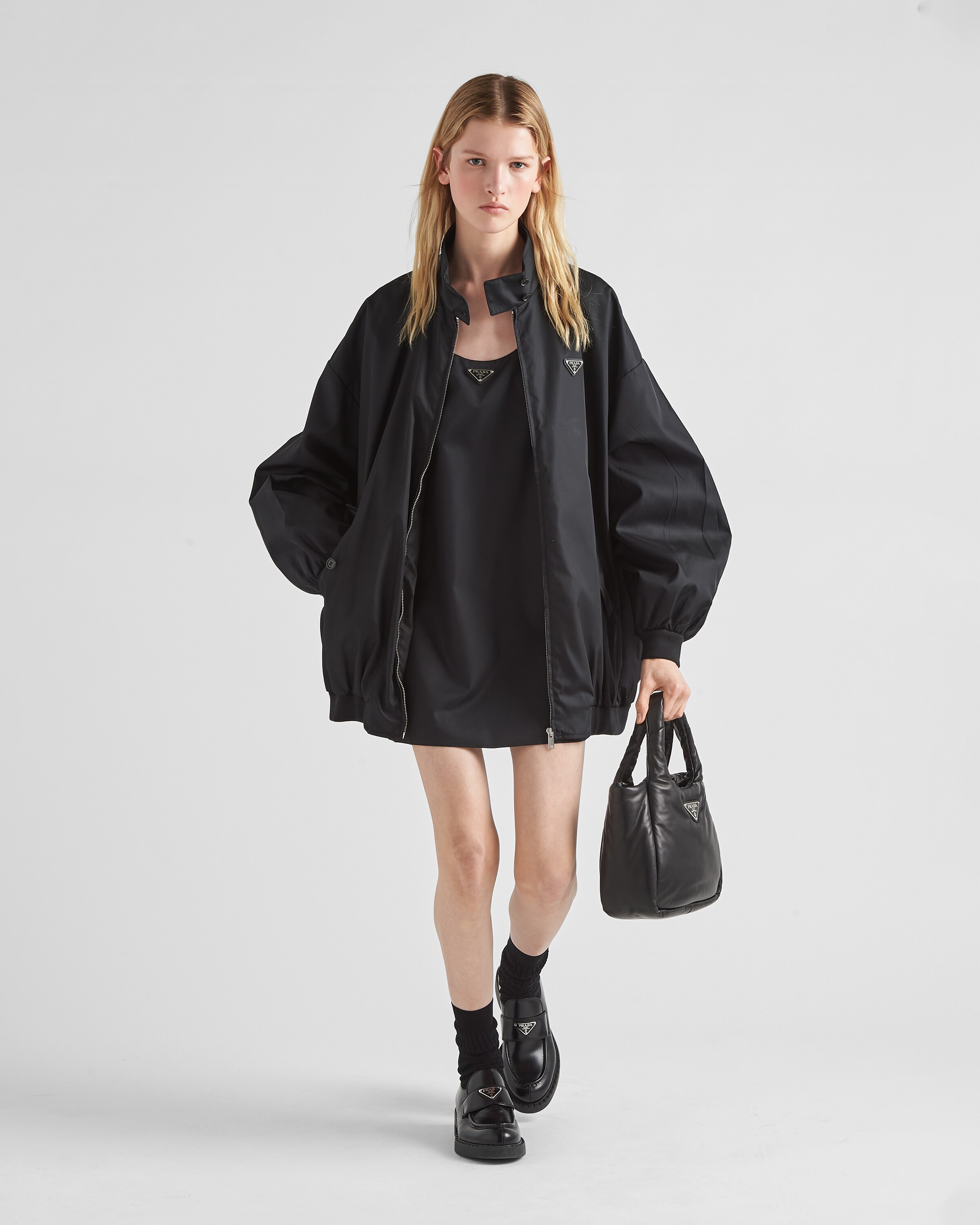 Black Re-nylon Mini-dress | PRADA