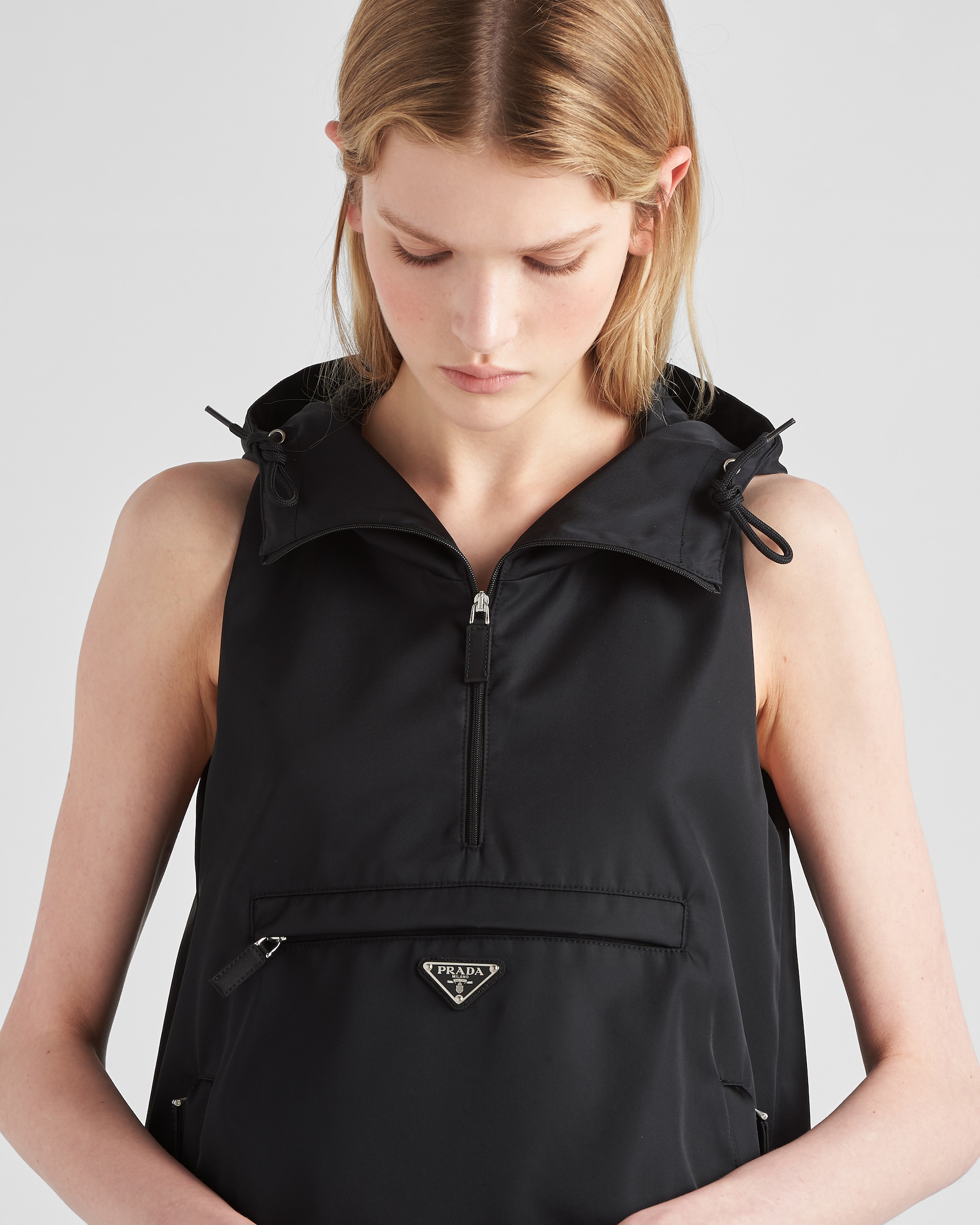 Black Re-nylon Mini-dress | PRADA - United States