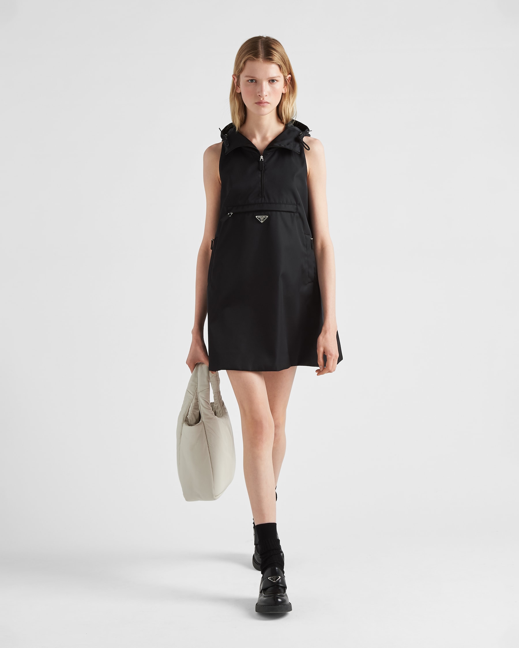 Black Re-nylon Mini-dress | PRADA