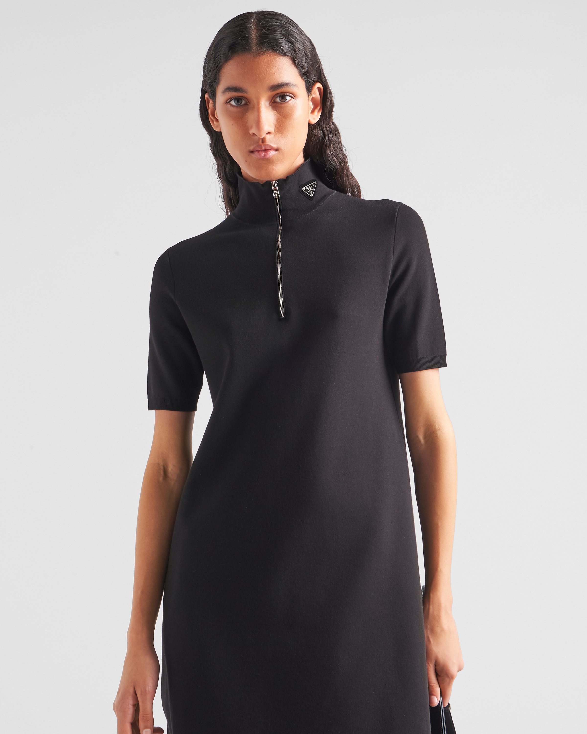 Black Wool and viscose dress | Prada