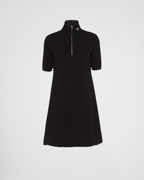 Black Wool and viscose dress | Prada