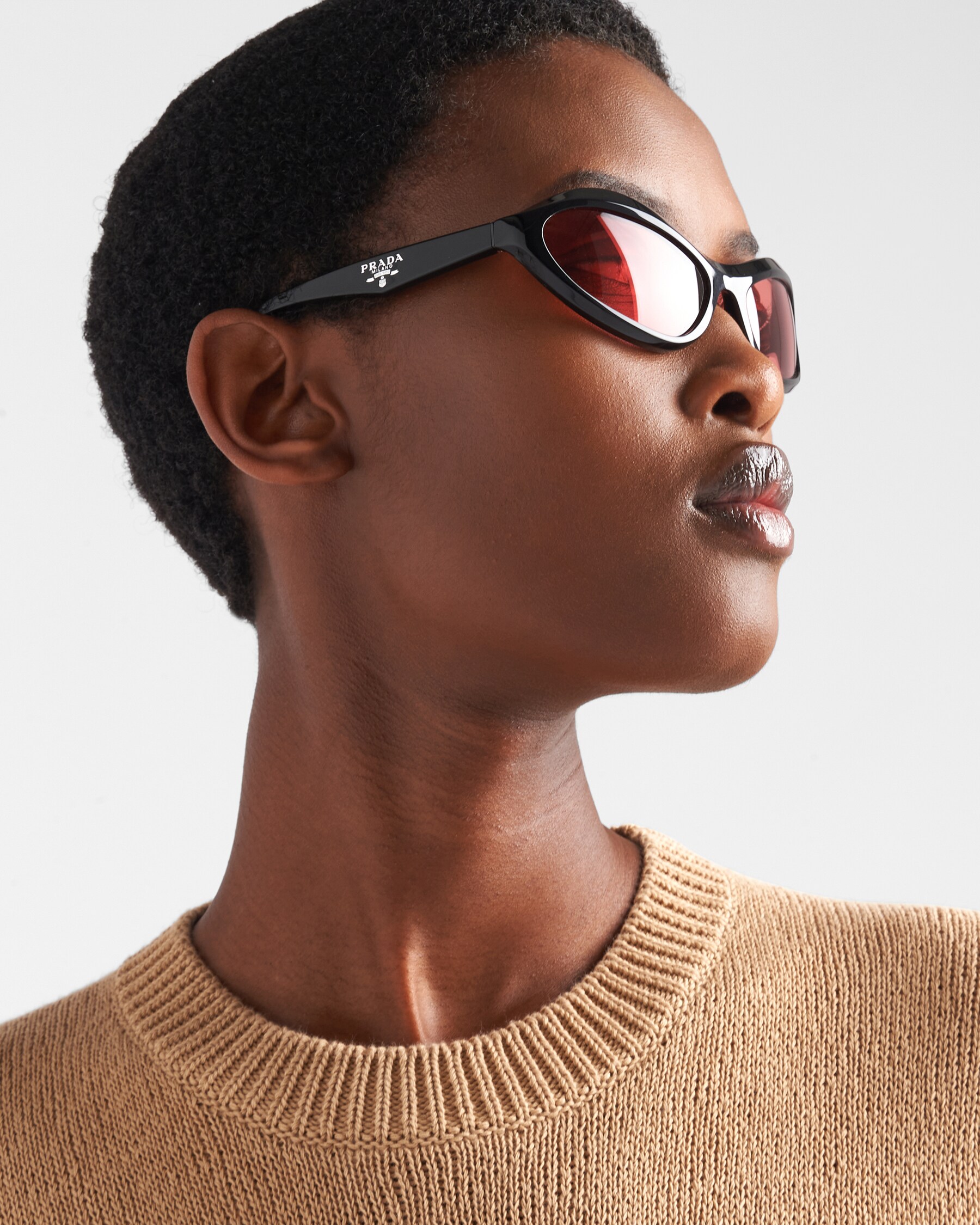 Albino White Cotton Crew-neck Dress | PRADA