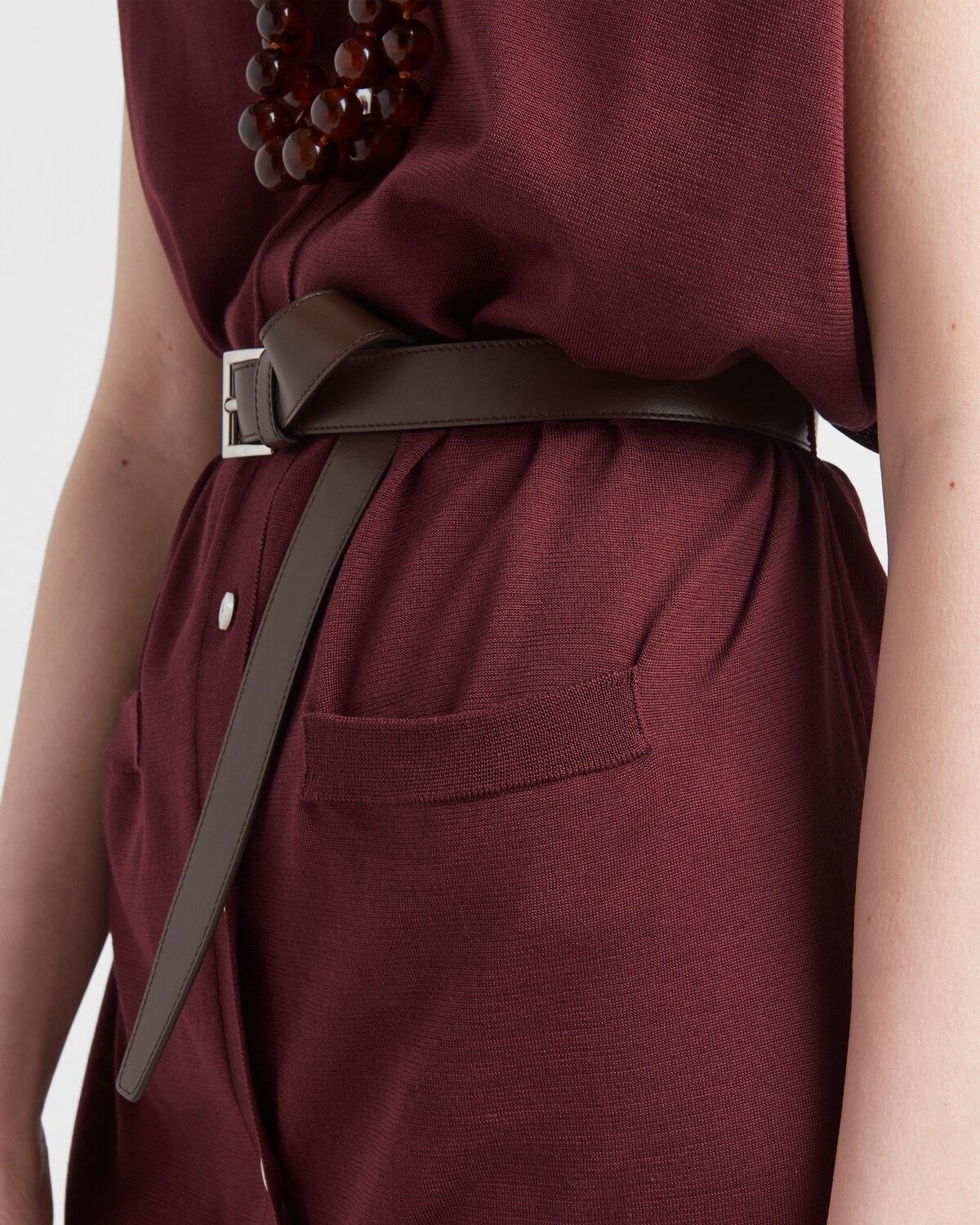 Amaranth Red/maize Yellow Silk Mini-dress | PRADA