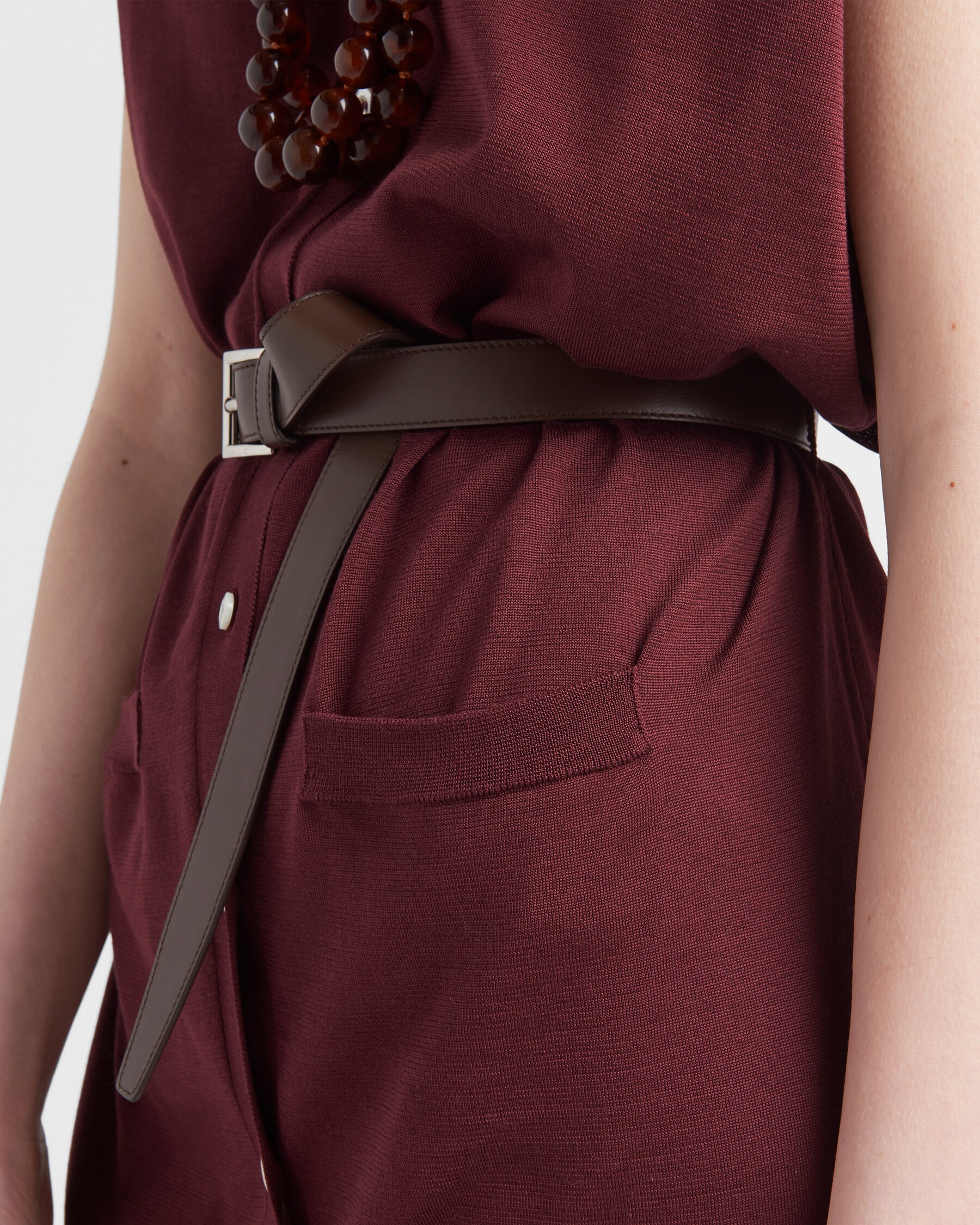Amaranth Red/maize Yellow Silk Mini-dress | PRADA