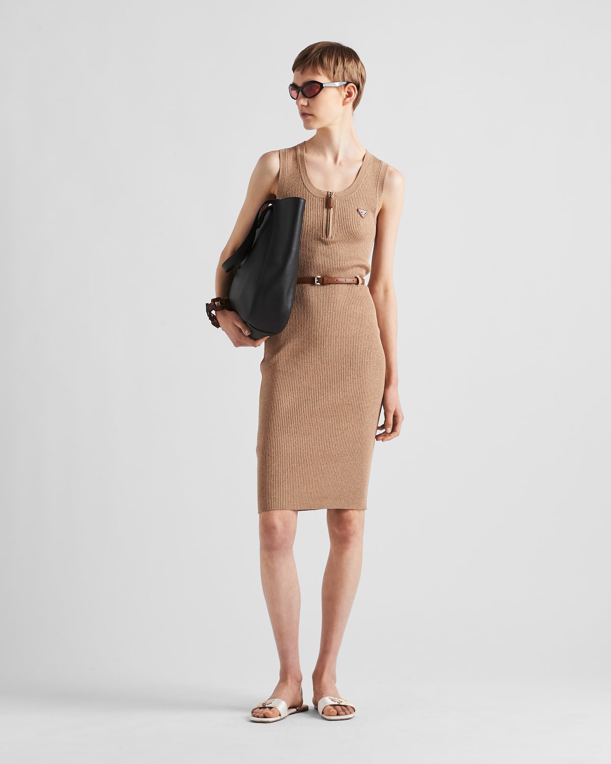 Cord Ribbed Cotton Dress | PRADA