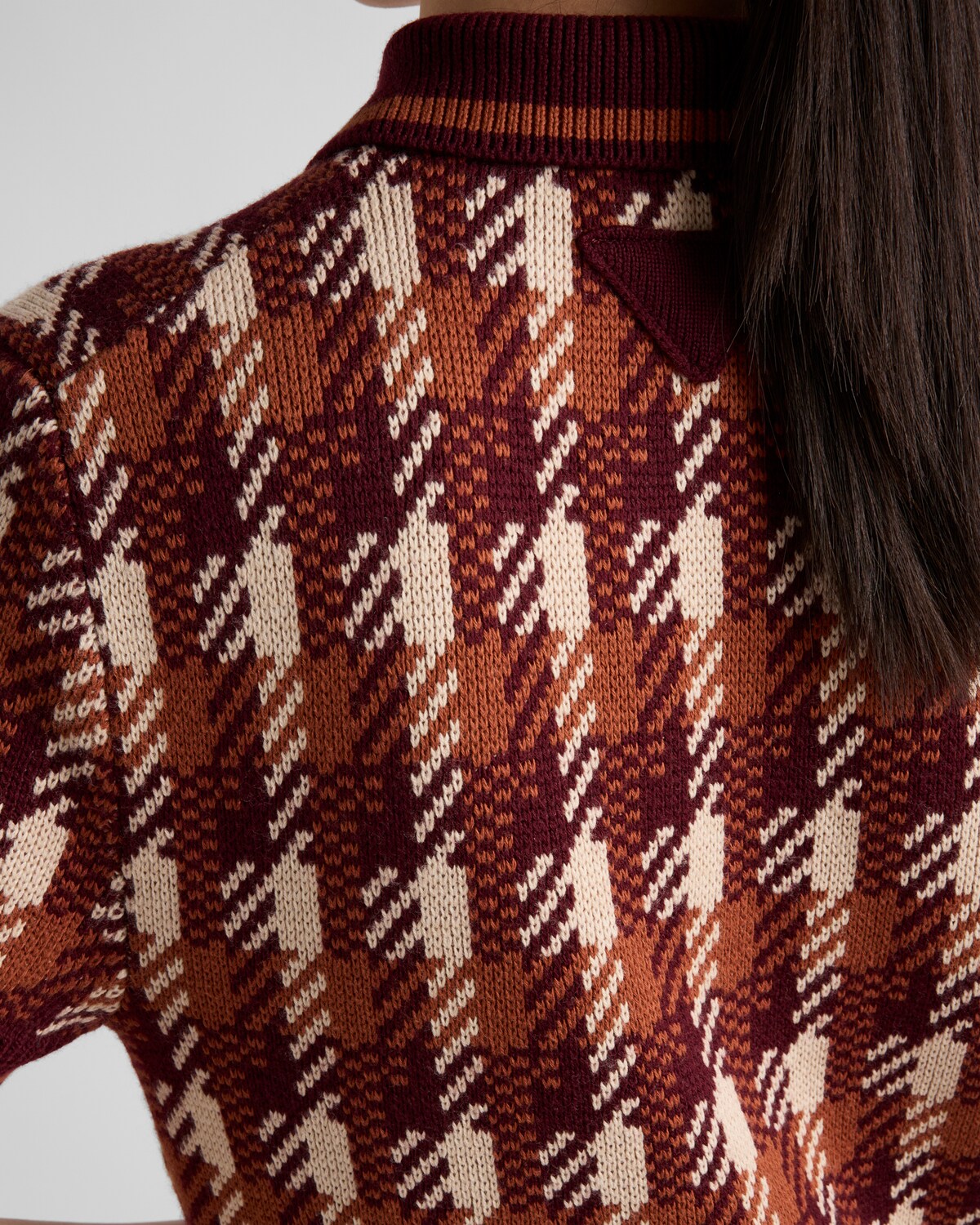 Amaranth Red/maize Yellow Wool Knit Mini-dress | PRADA