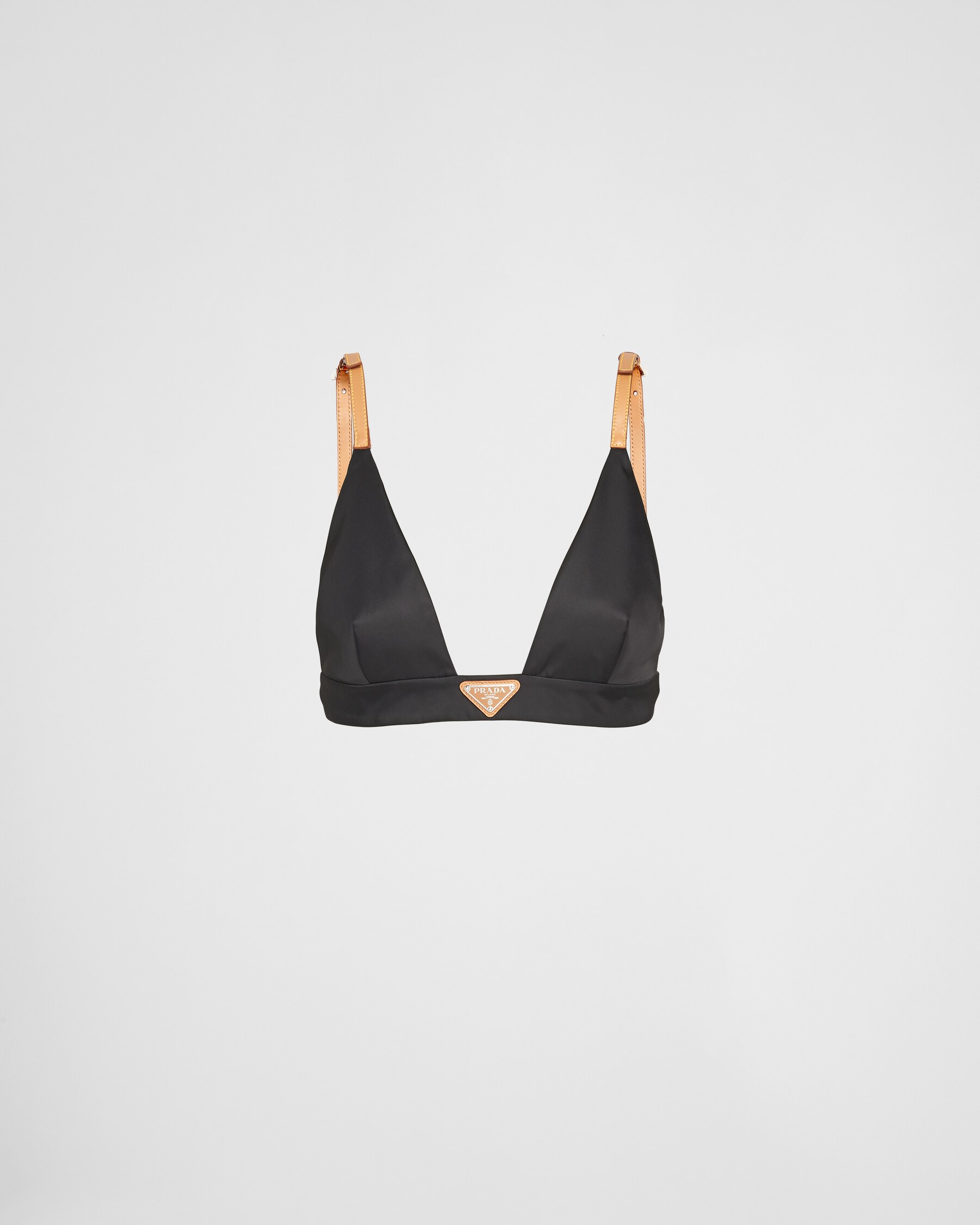 Black Re-nylon Triangle Bra | PRADA