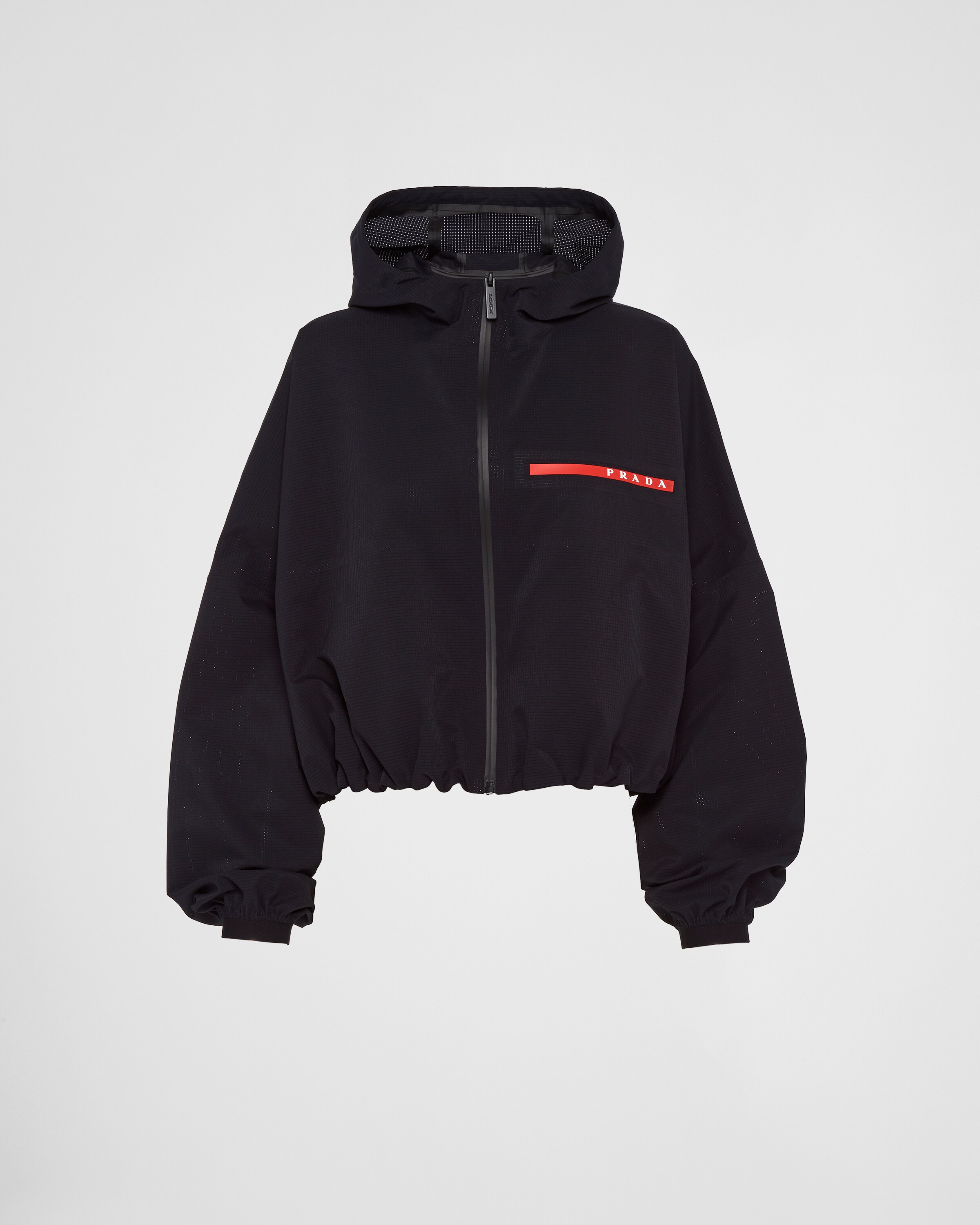 Black Light Bi-stretch Hooded Jacket | PRADA
