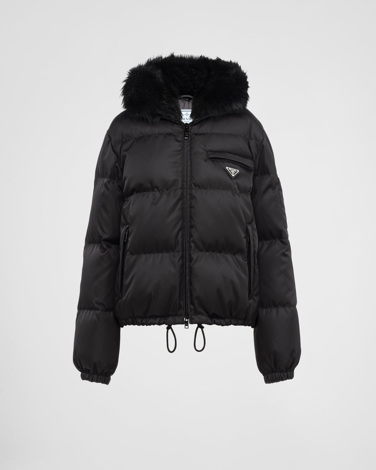 Black Re-nylon Gabardine Puffer Jacket | PRADA