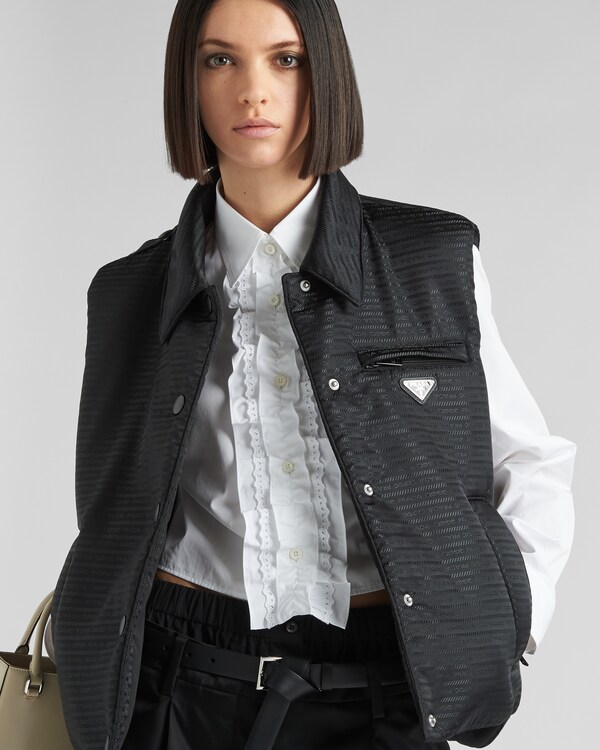 Black Padded Re-nylon Vest | PRADA