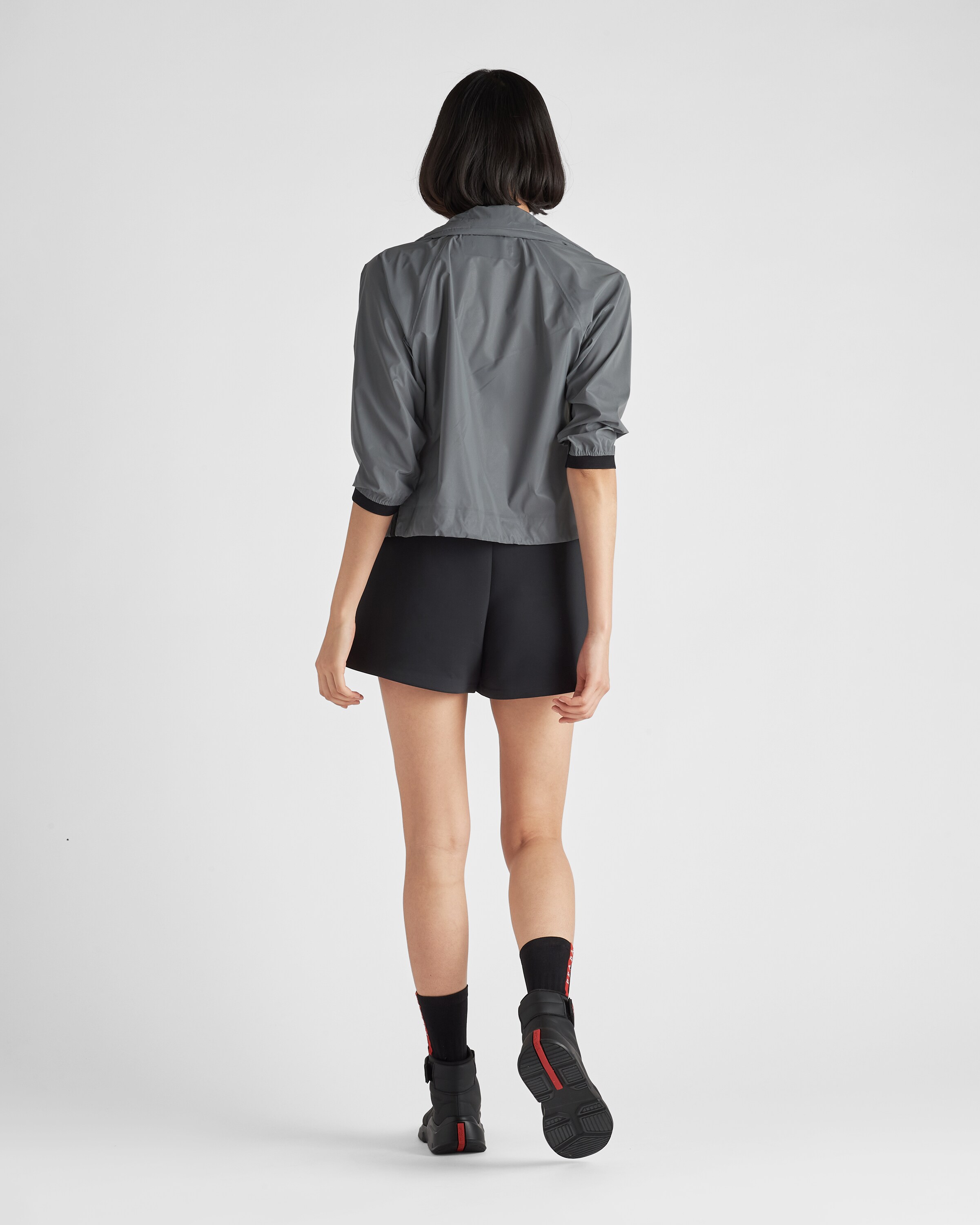 Silver Reflex fabric jacket | Prada