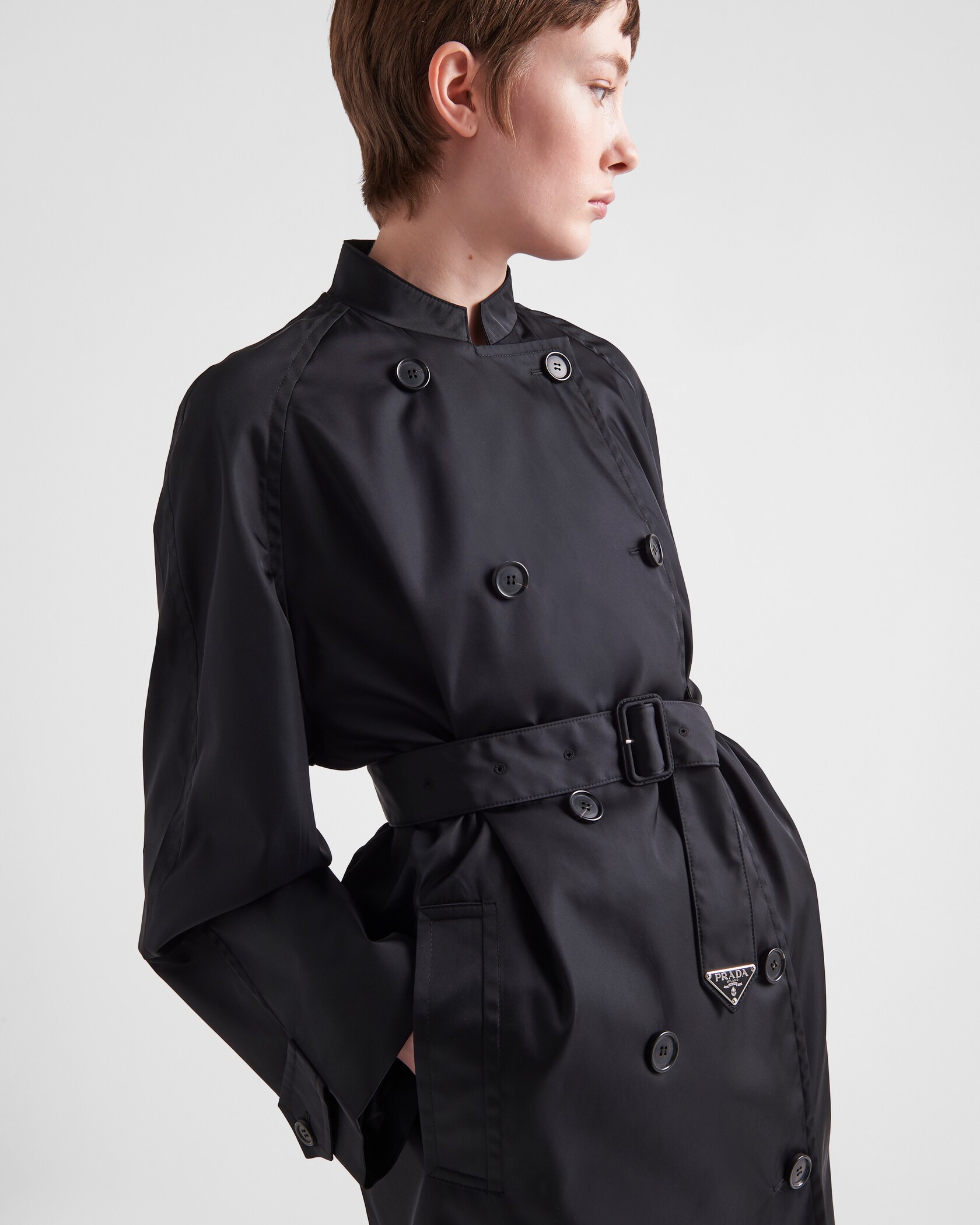 Black Re-nylon Raincoat | PRADA