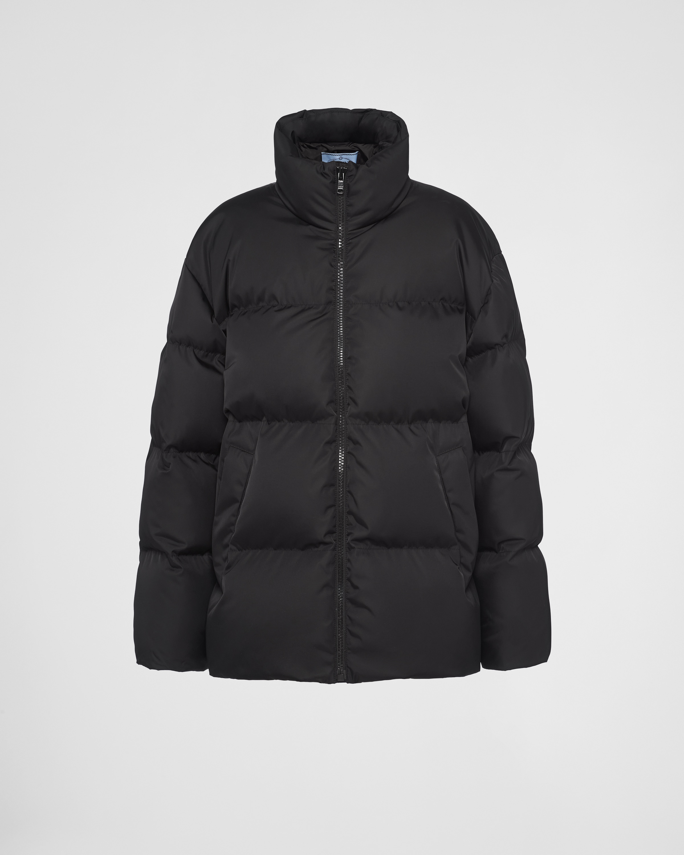 Schwarz Oversize-daunenjacke Aus Re-nylon | PRADA