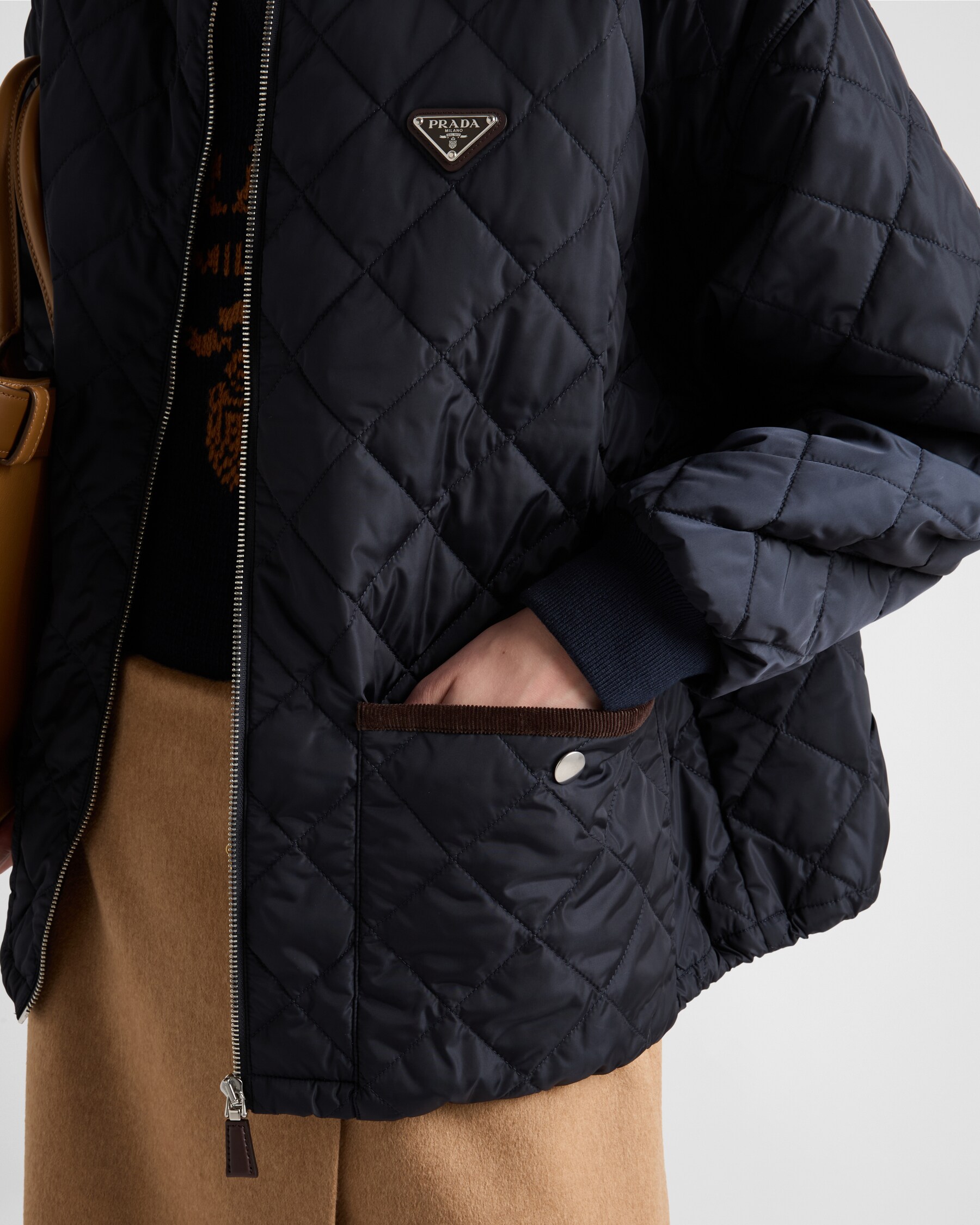 Navy Quilted Light Re-nylon Jacket | PRADA
