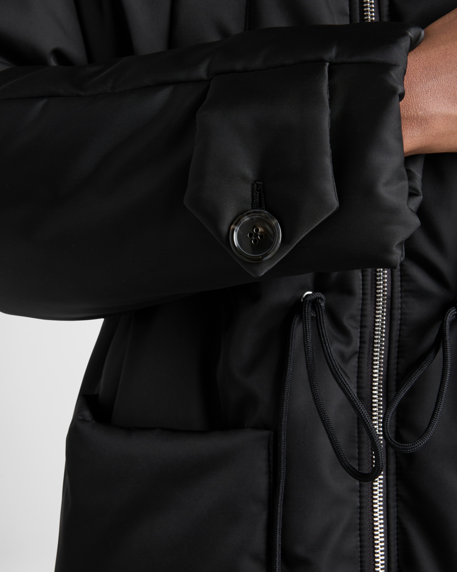 Black Re-nylon Down Coat | PRADA
