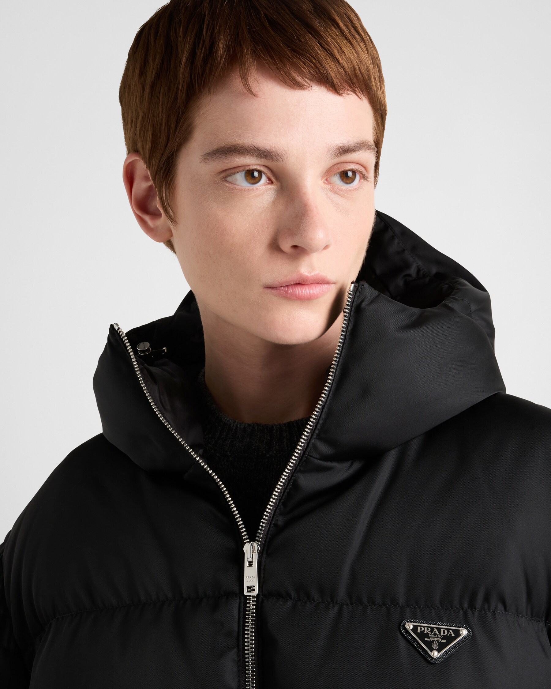 Black Re-nylon Down Jacket | PRADA
