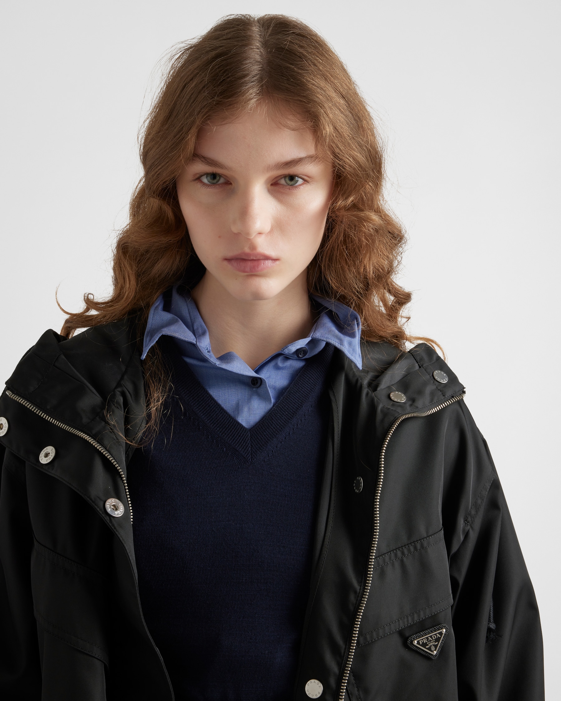 Black Re-nylon Blouson Jacket | PRADA - United States