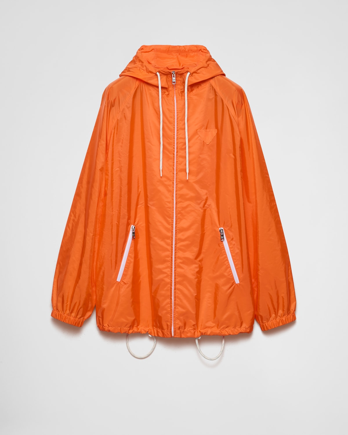 Orange Lightweight Re-nylon Rain Jacket | PRADA