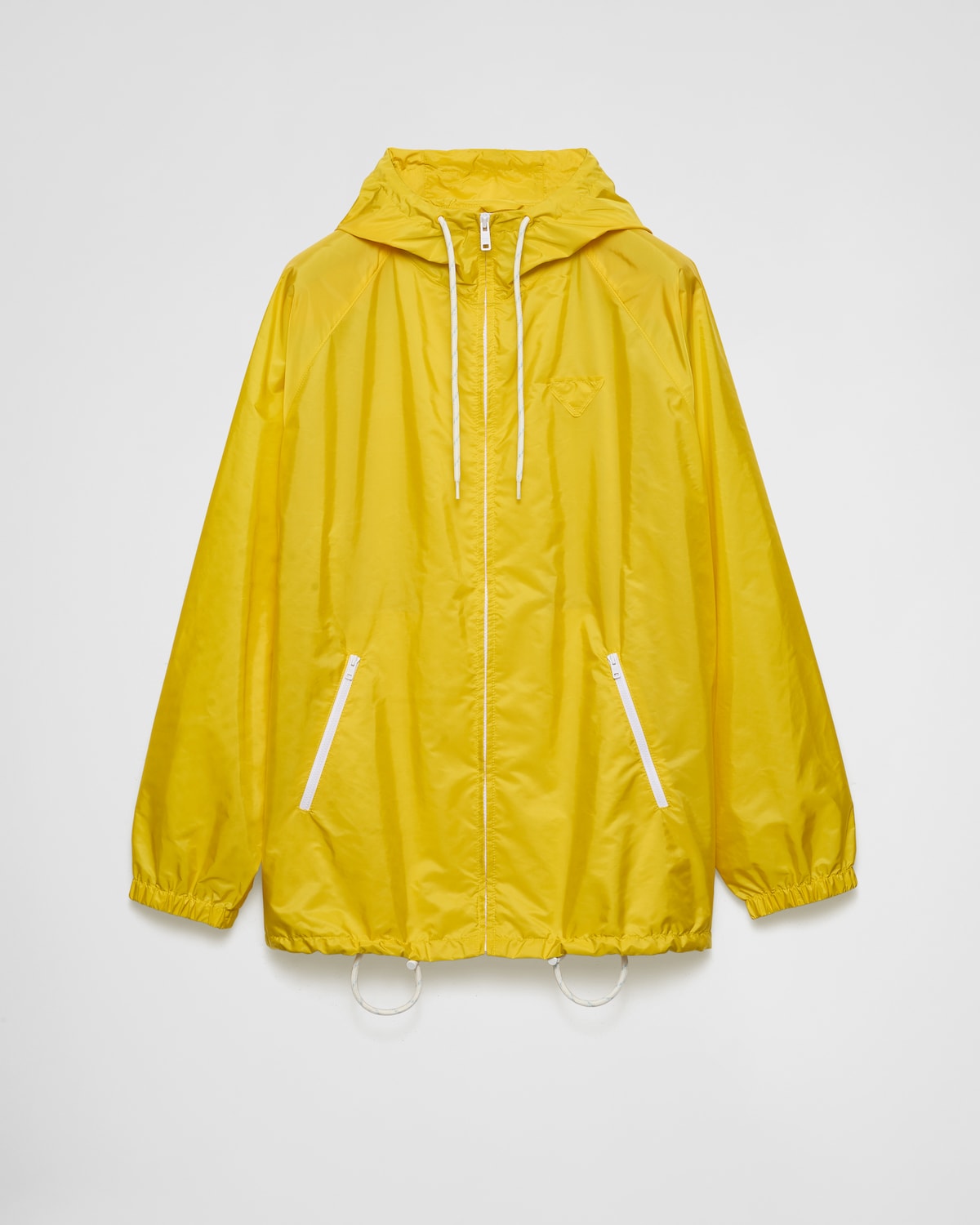 Citron Yellow Lightweight Re-nylon Rain Jacket | PRADA