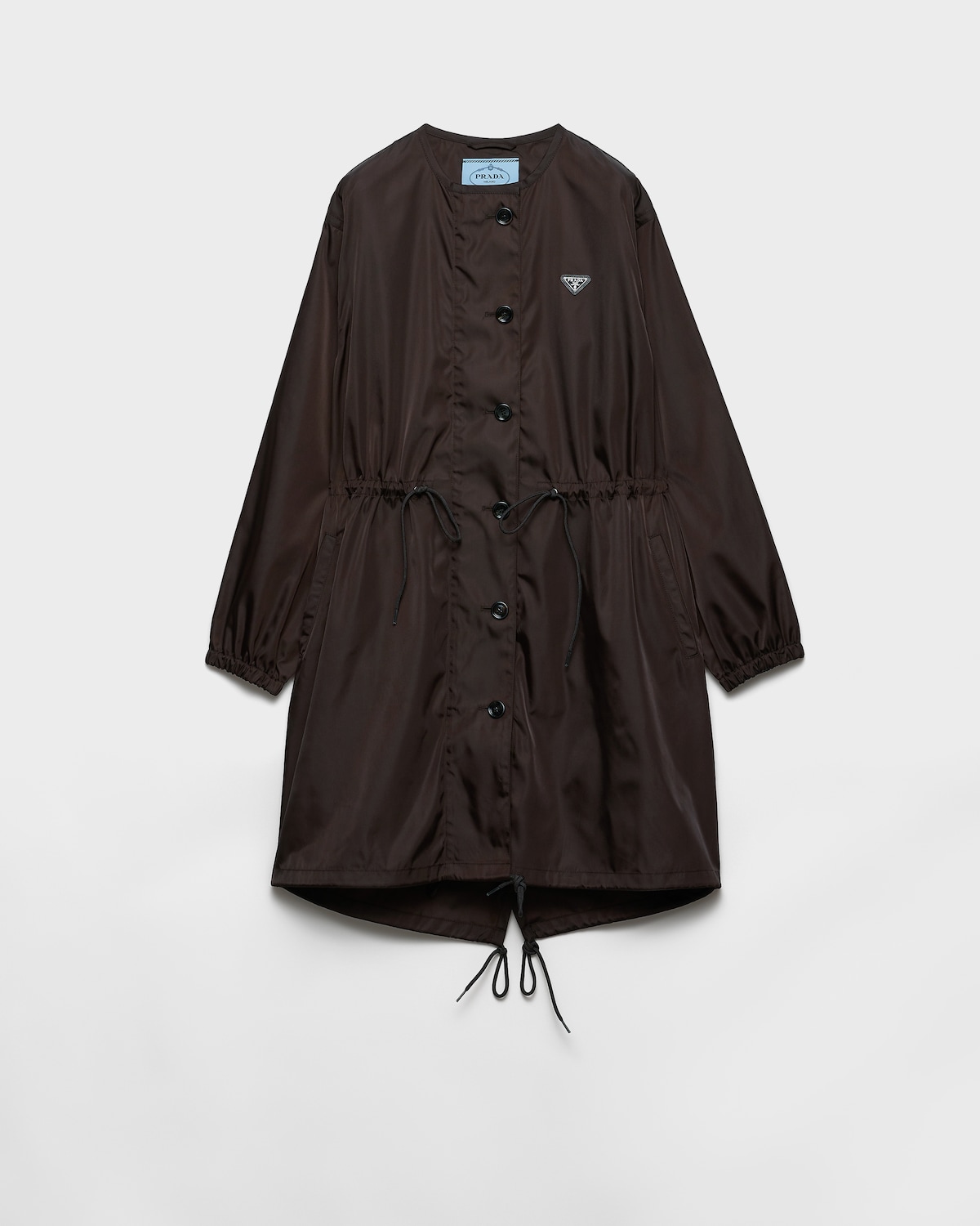 Dark Brown Re-nylon Raincoat | PRADA - United States