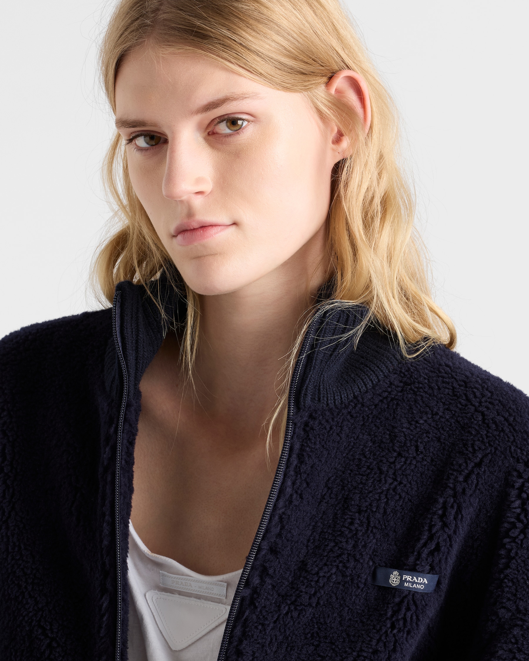 Navy Fleece Jacket | PRADA