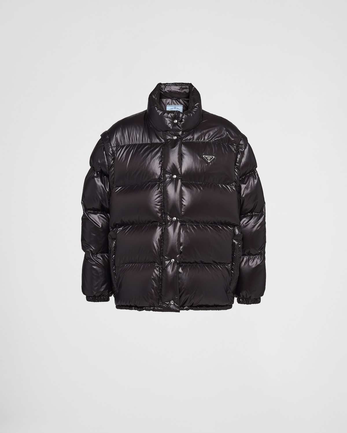 Black Re-nylon Convertible Down Jacket | PRADA