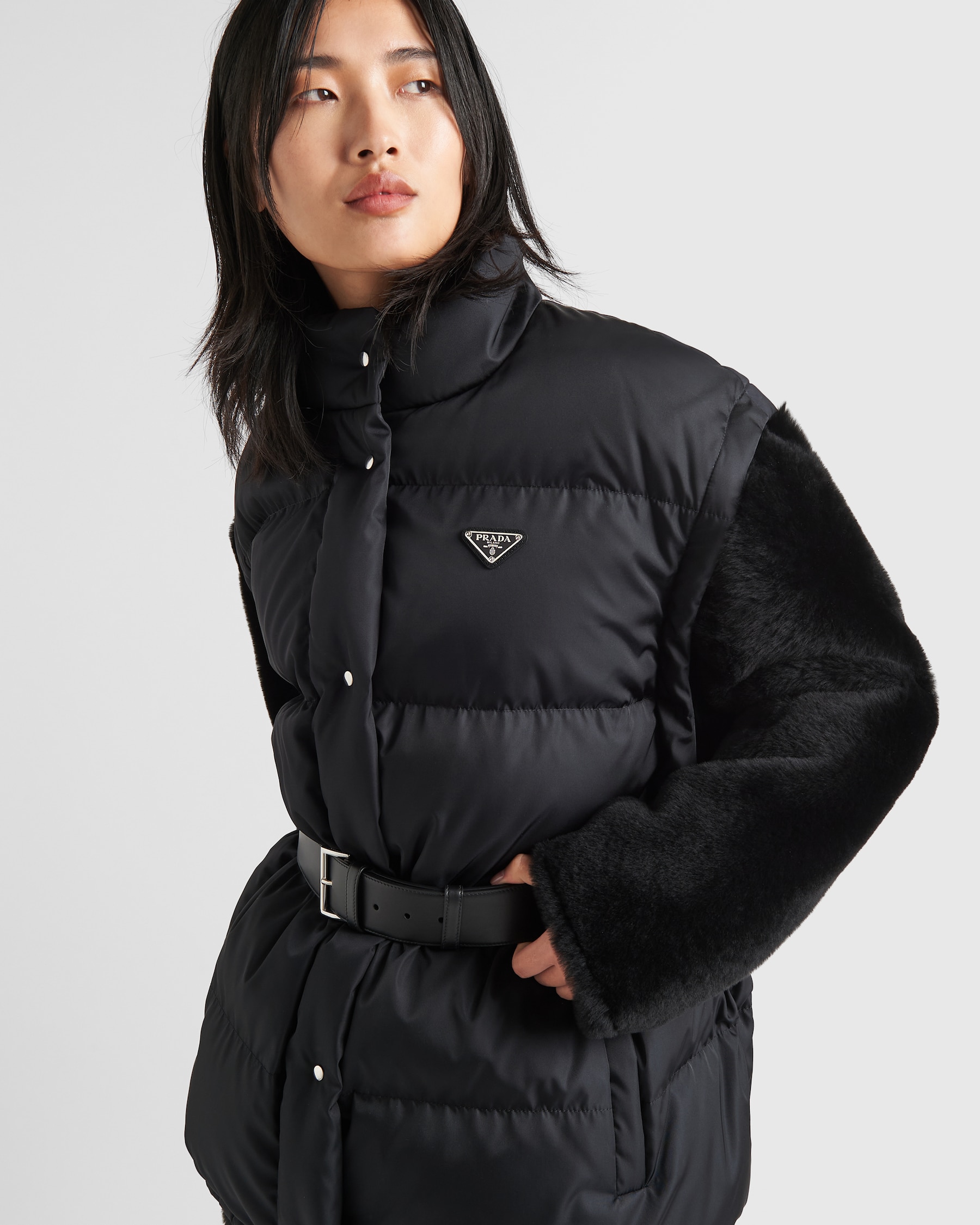 Black Re-nylon Down Jacket | PRADA