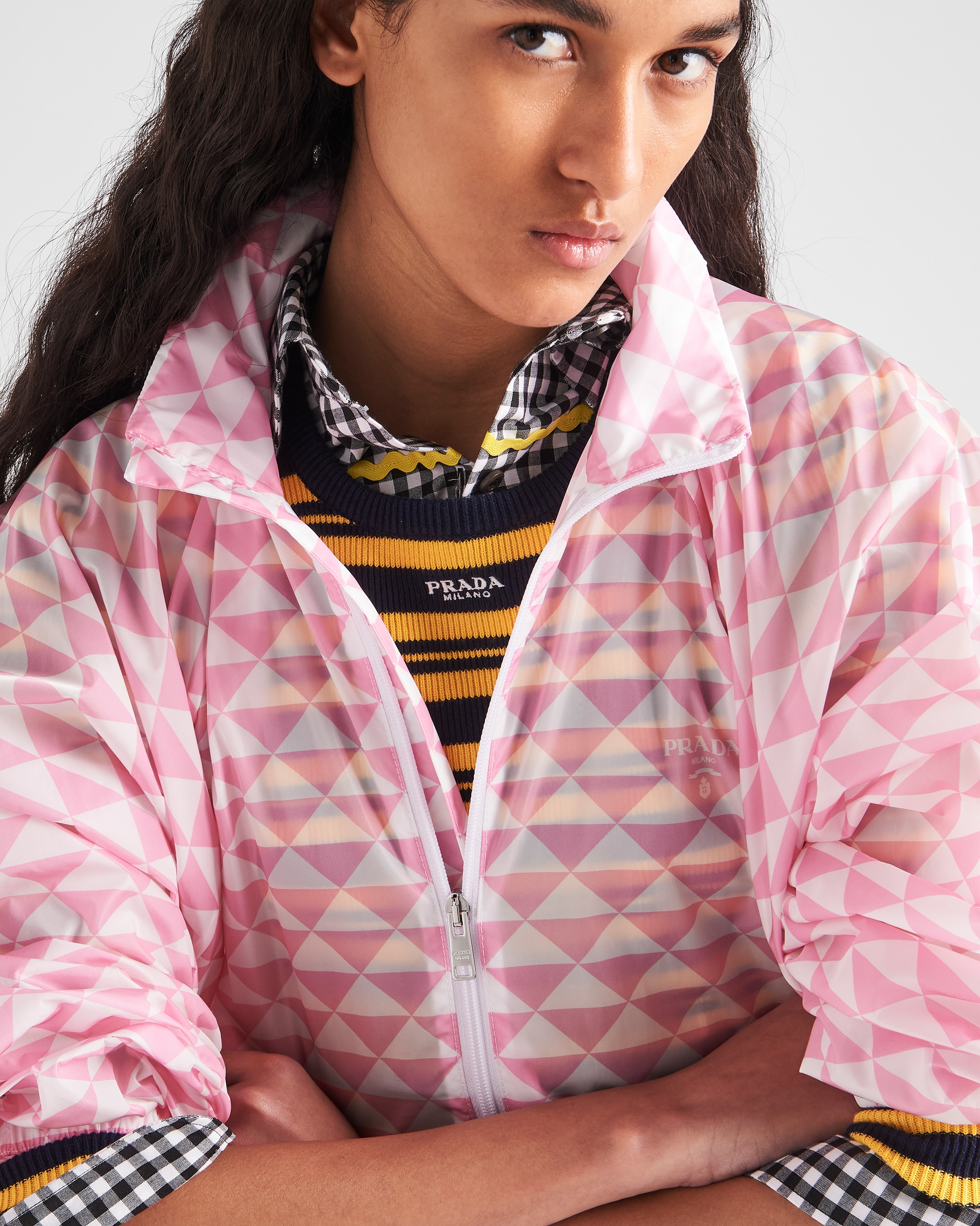 Pink Re-Nylon blouson jacket | Prada