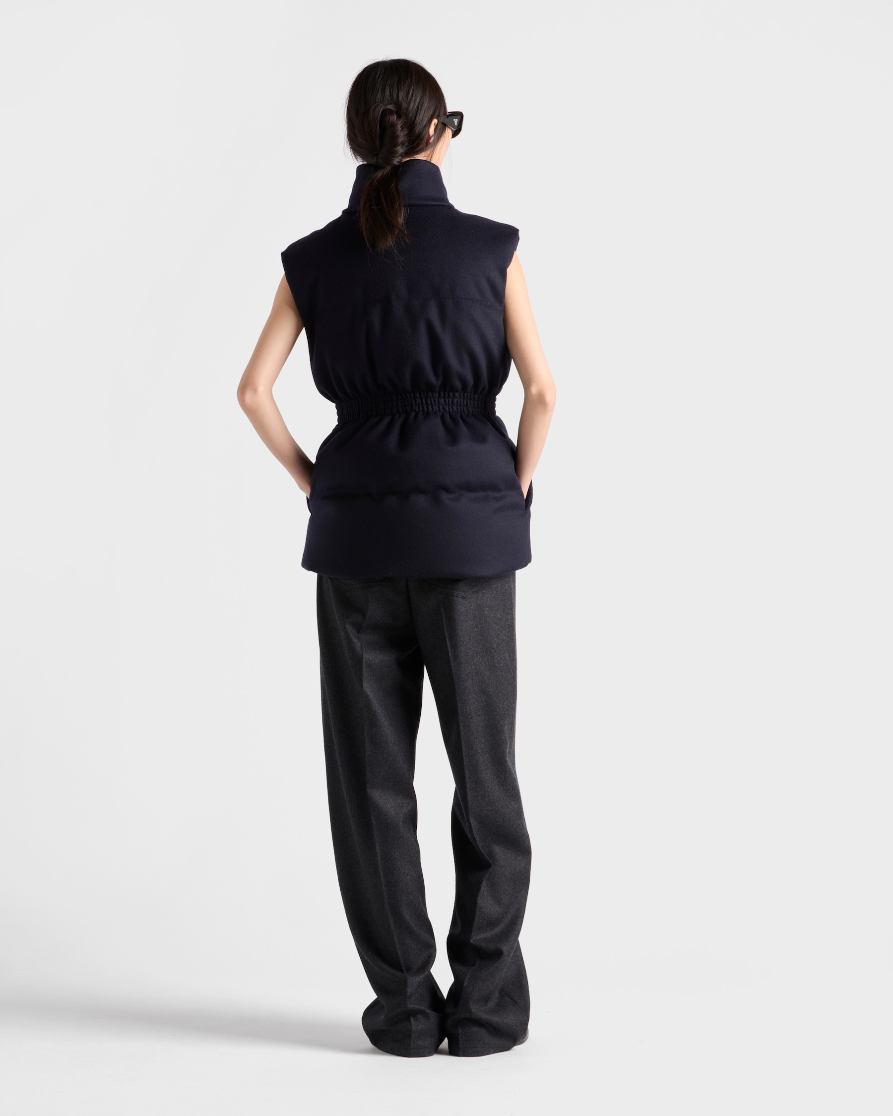 Navy Loden Down Vest | PRADA