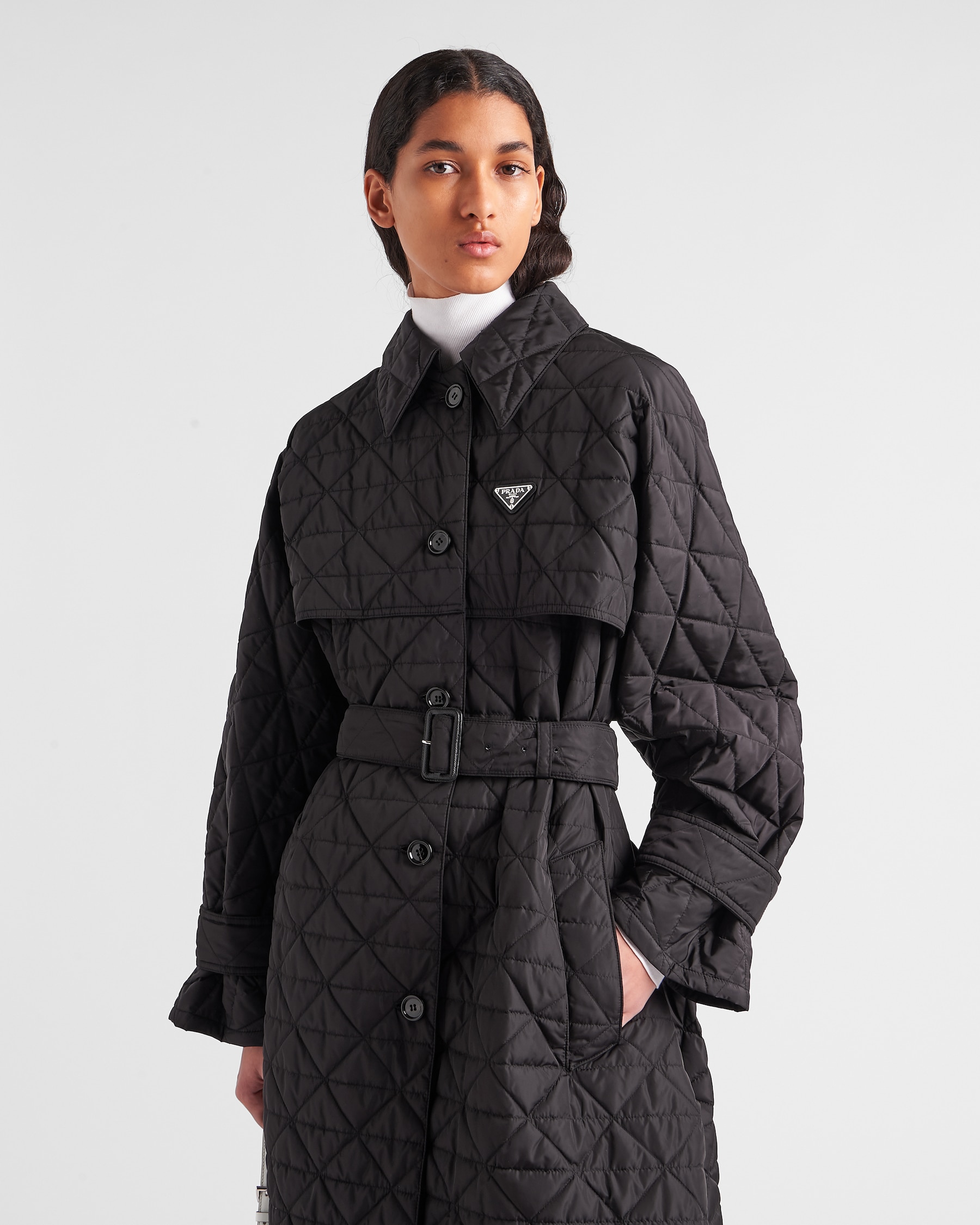 Black Light Re-nylon Trench Coat | PRADA
