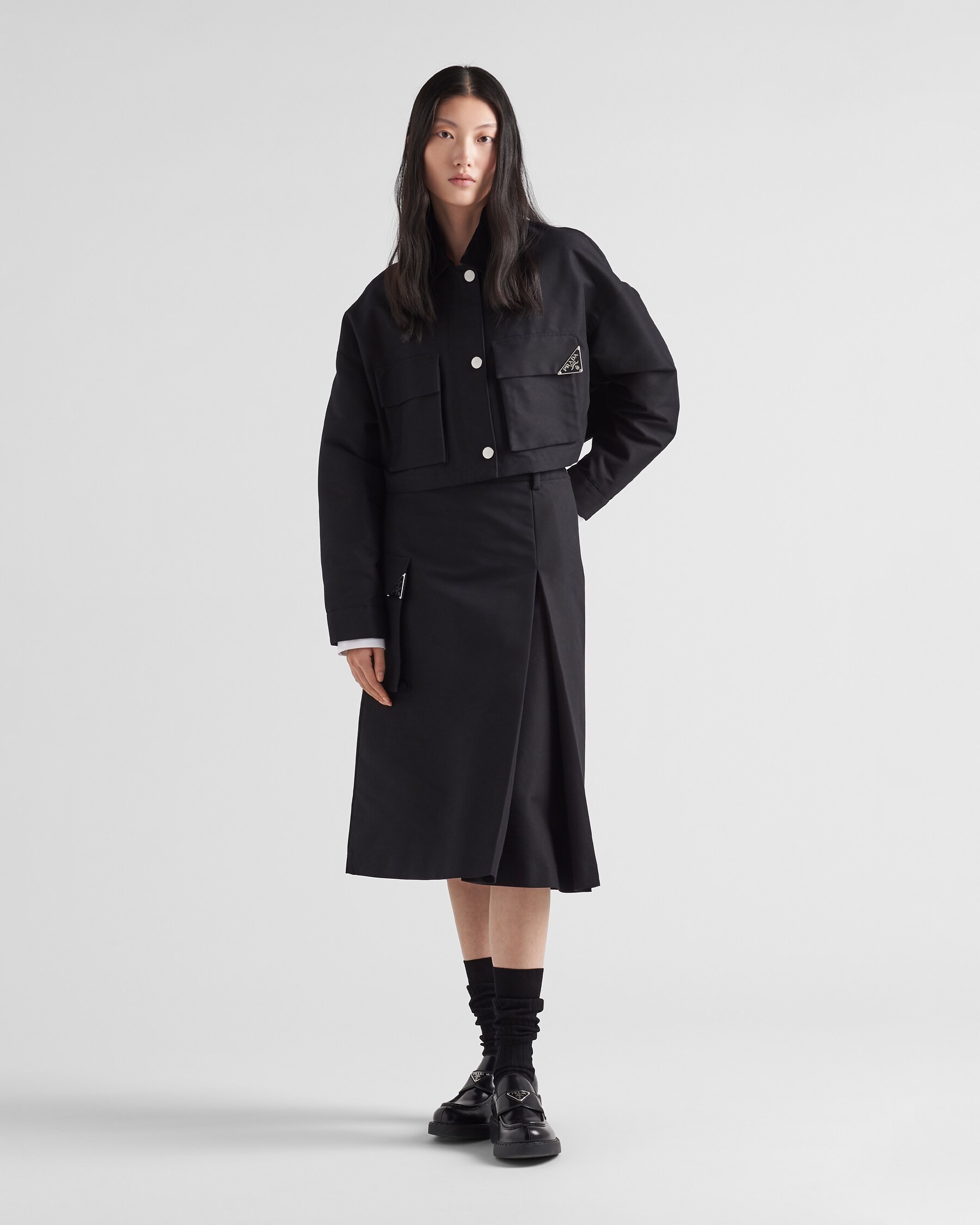 Black Technical Canvas Blouson Jacket | PRADA