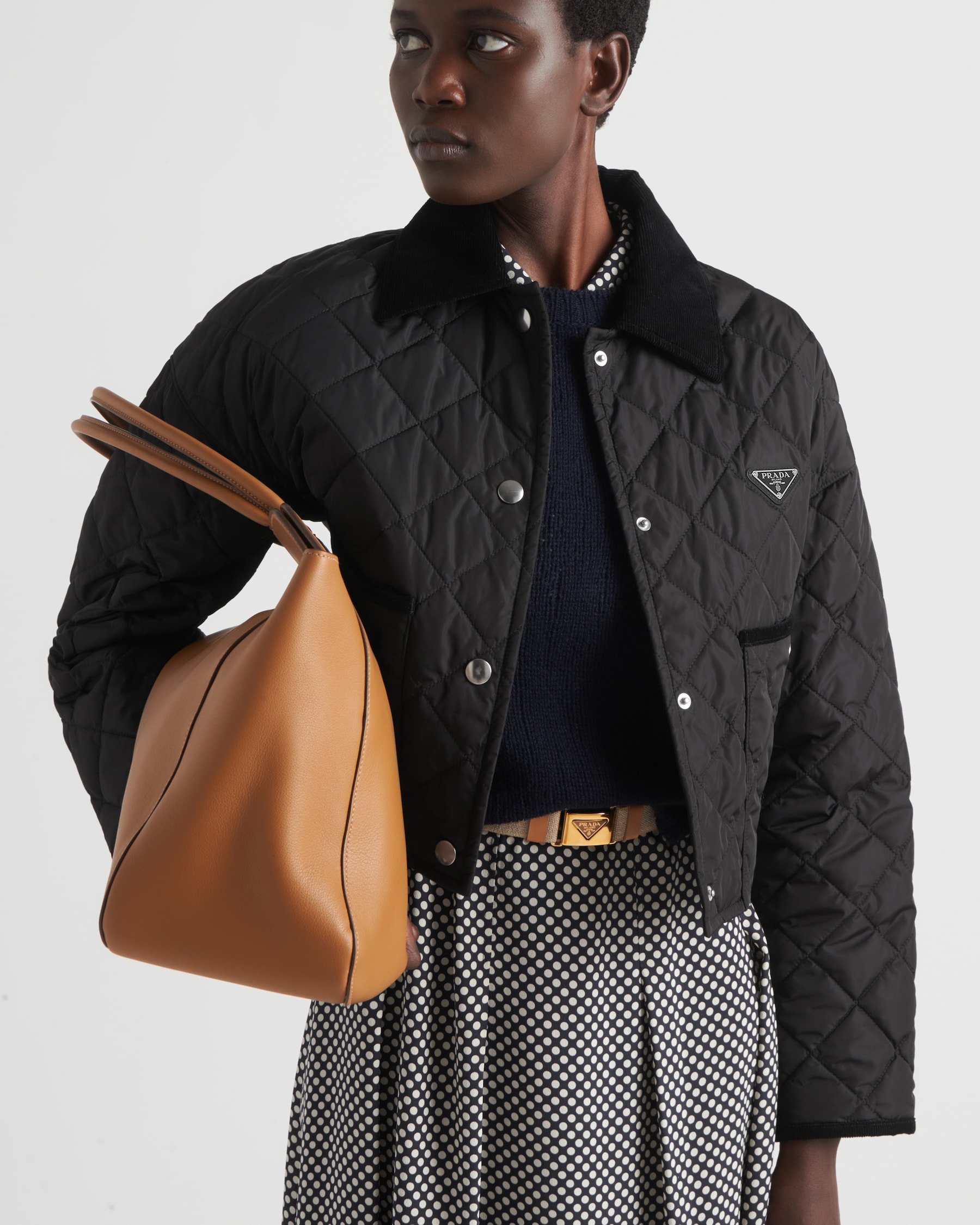 Black Light Re-nylon Cropped Jacket | PRADA
