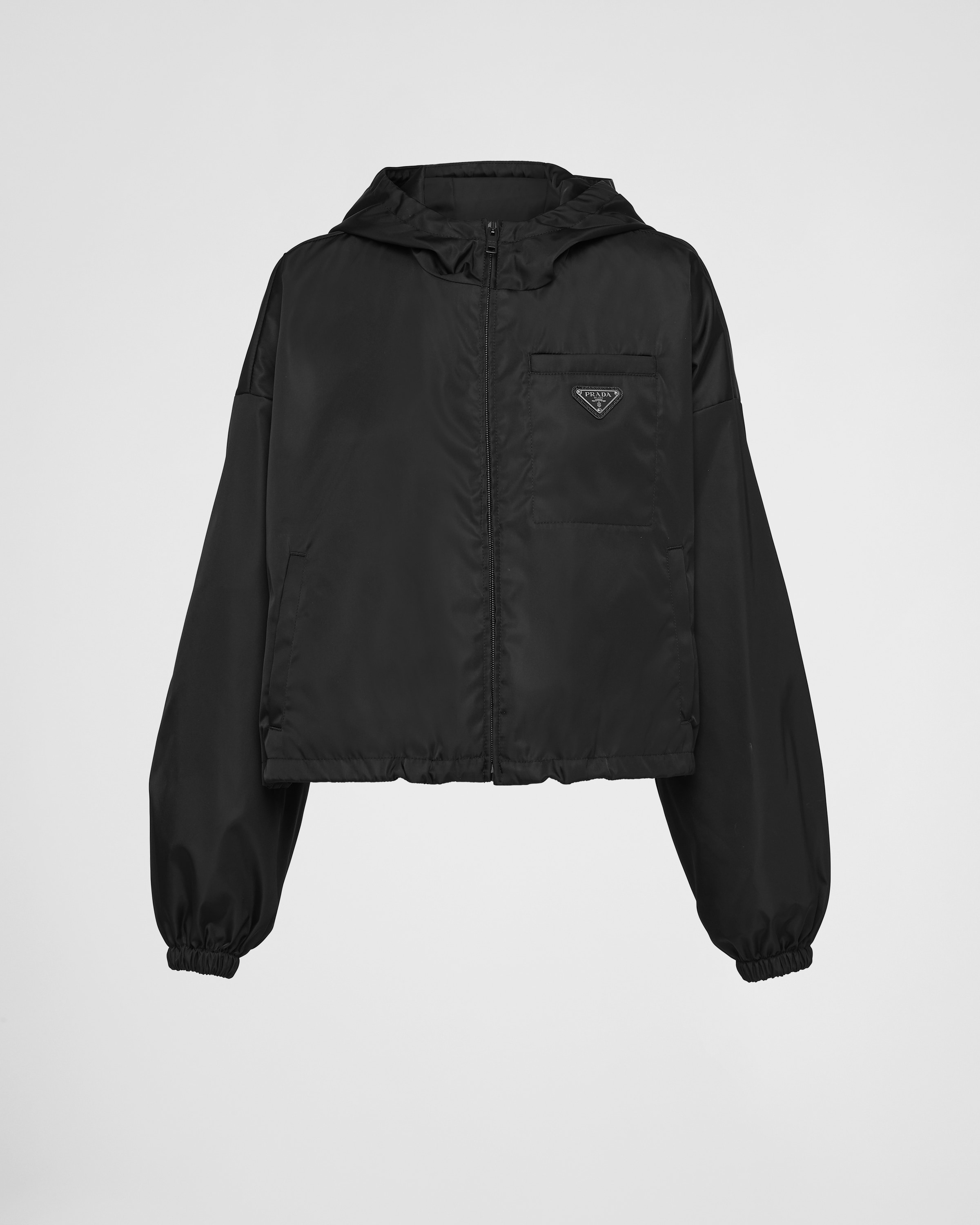 Black Re-nylon Cropped Jacket | PRADA