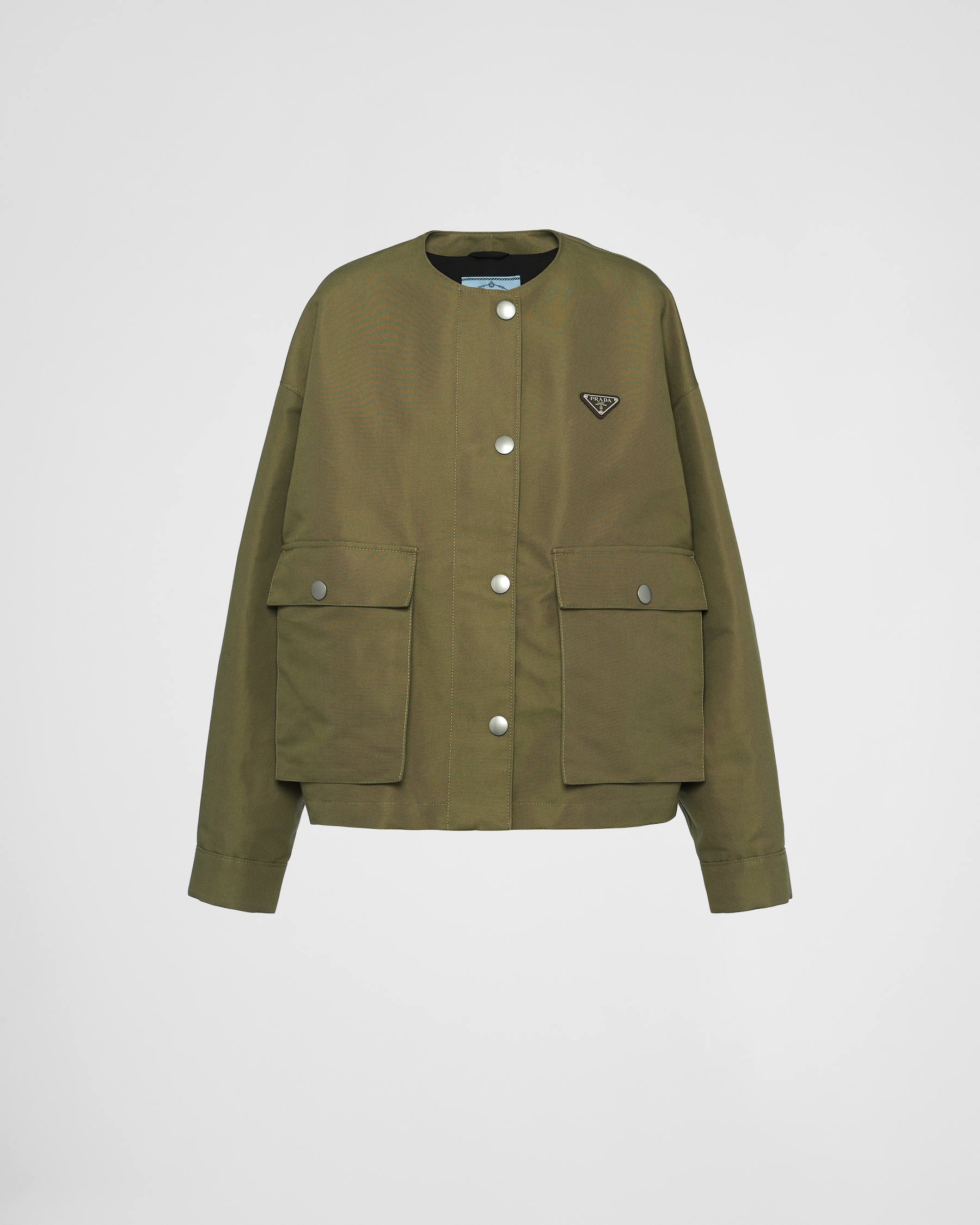 Military Green Technical Canvas Blouson Jacket | PRADA