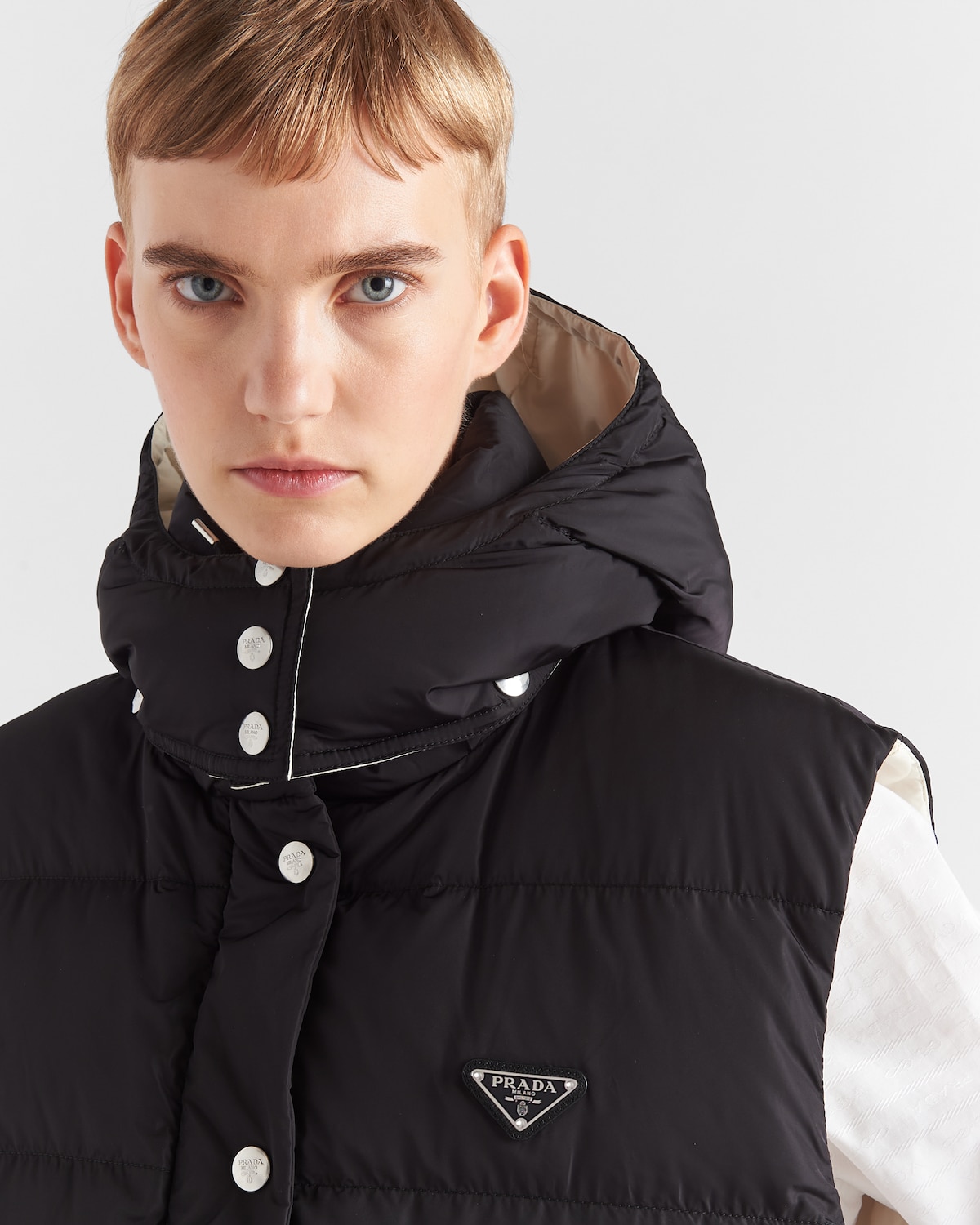 Black+sand Re-nylon Down Vest | PRADA