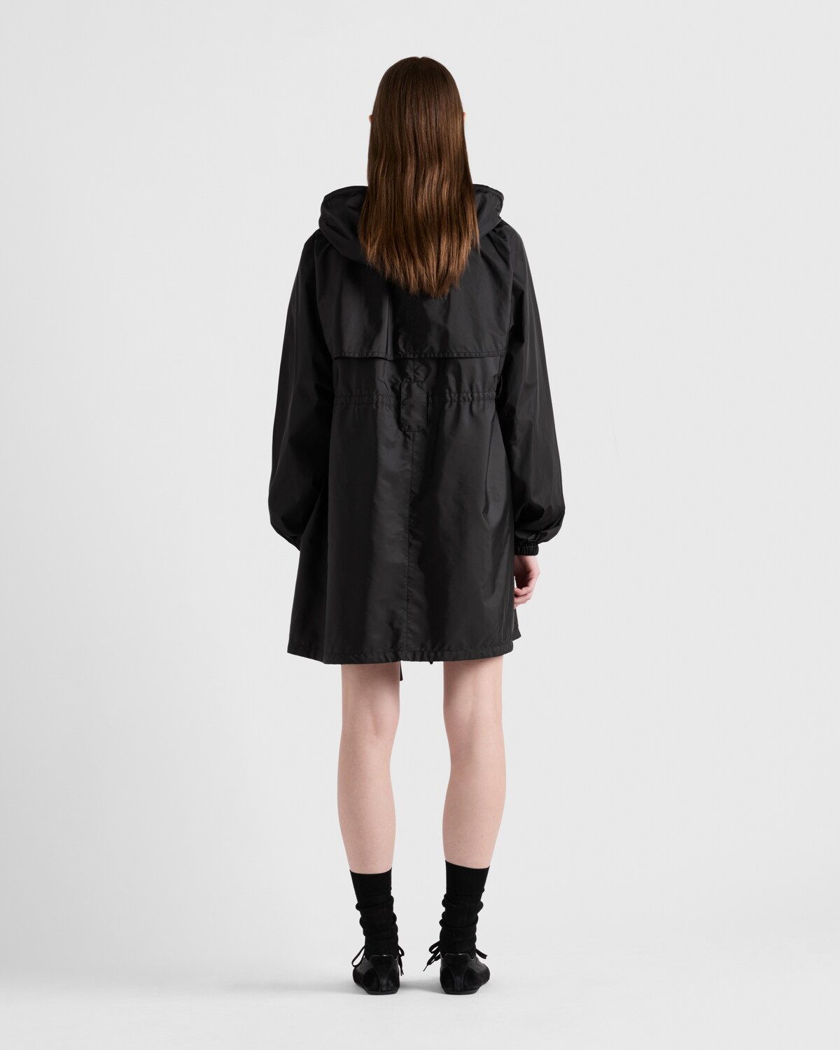 Black Lightweight Re-nylon Raincoat | PRADA