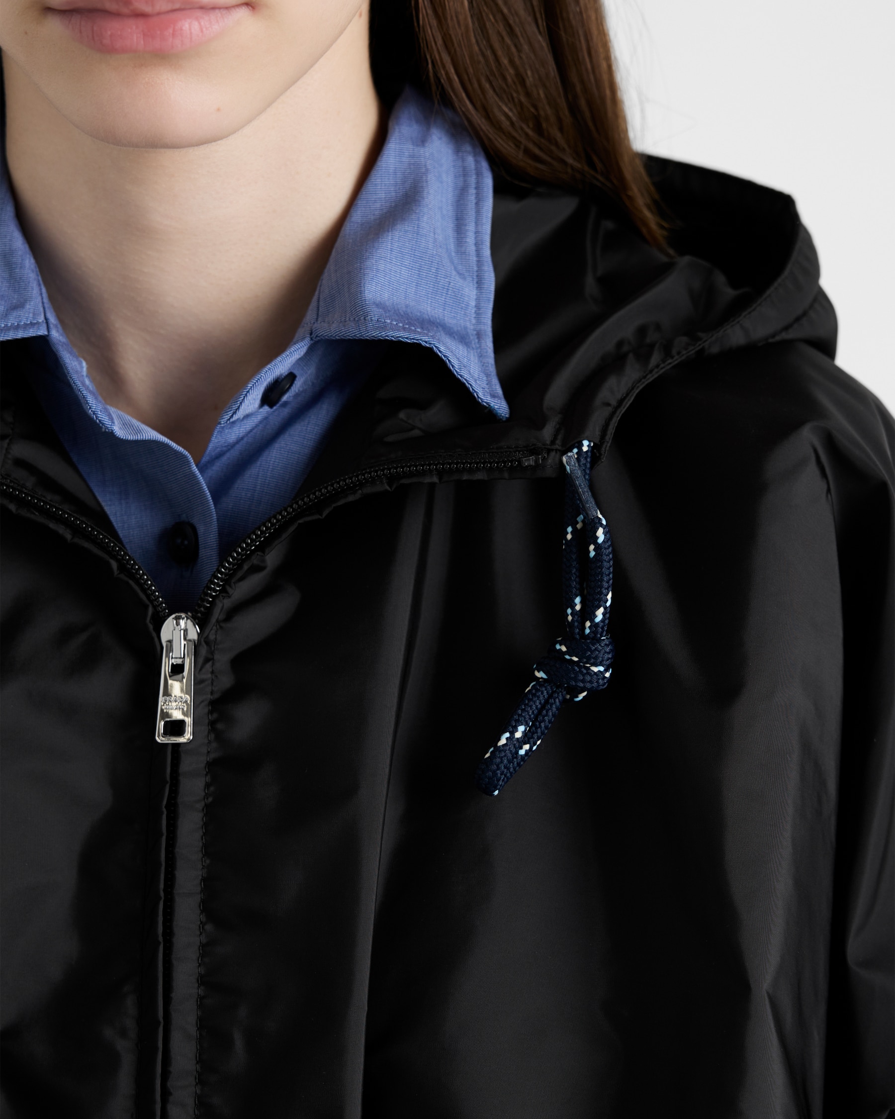 Black Lightweight Re-nylon Raincoat | PRADA
