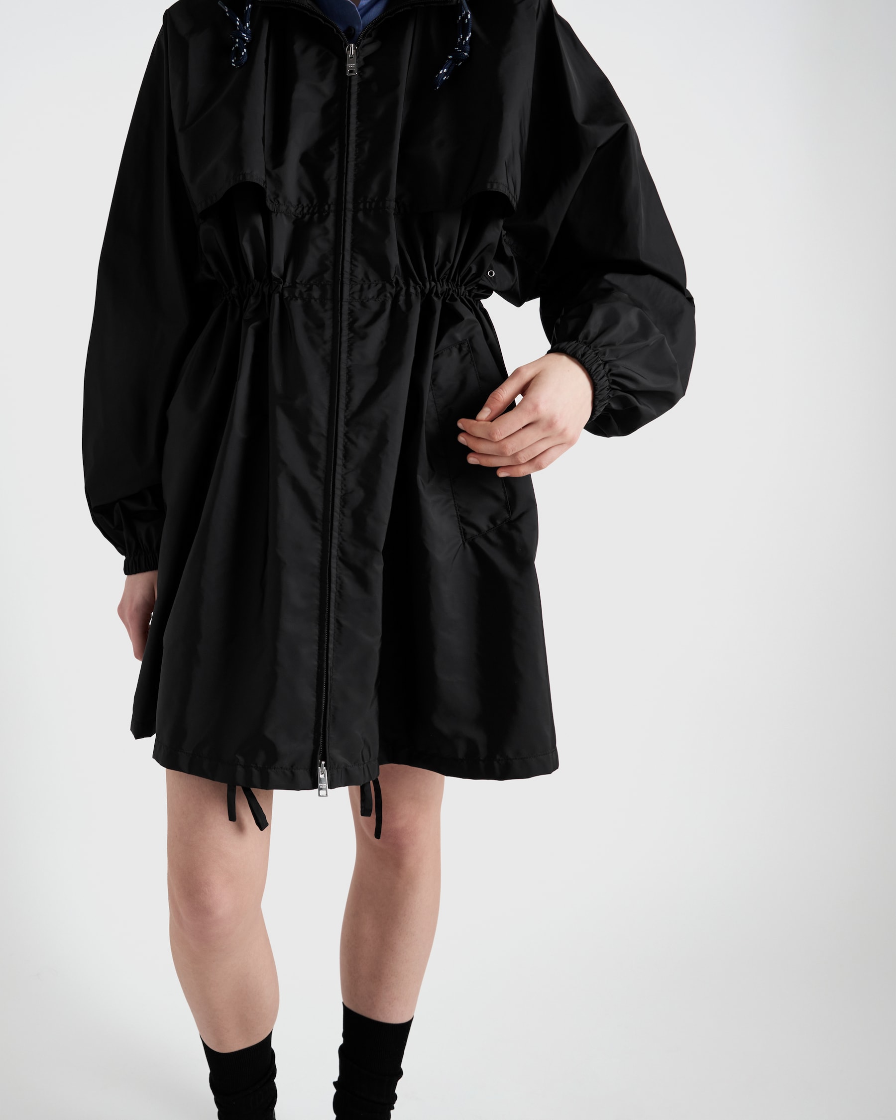 Black Lightweight Re-nylon Raincoat | PRADA