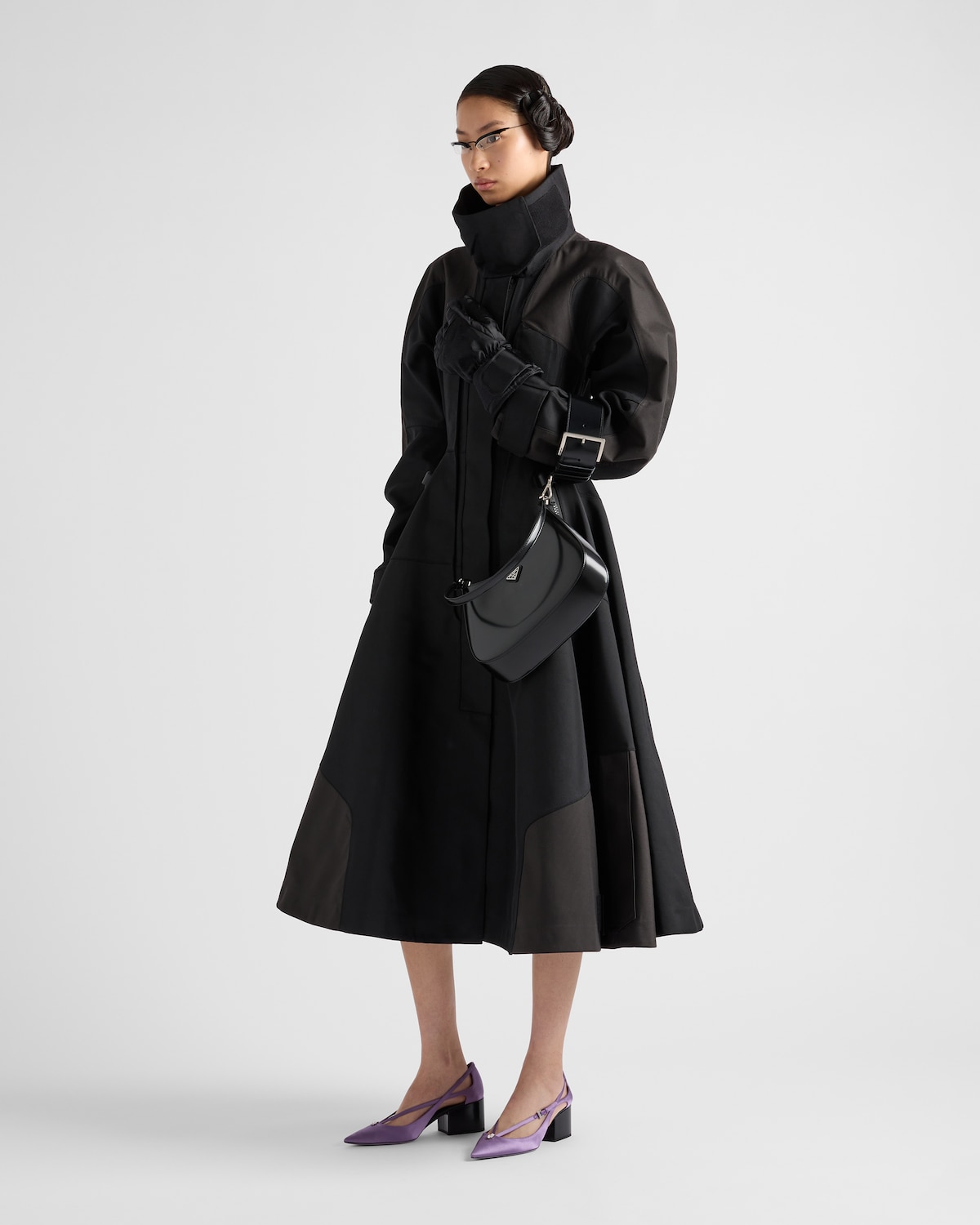 Black Canvas Coat | PRADA