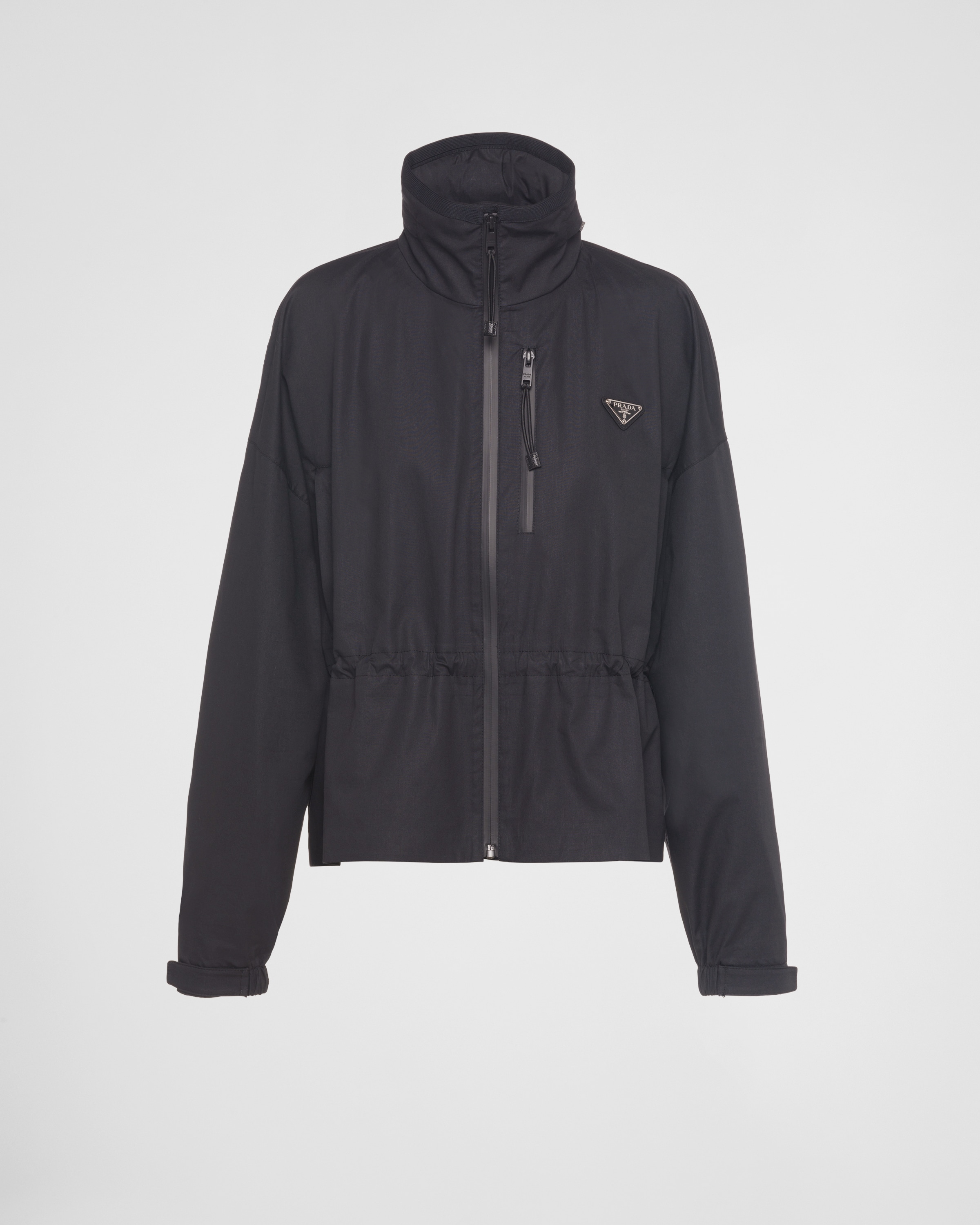 Black Technical-cotton And Re-nylon Jacket | PRADA