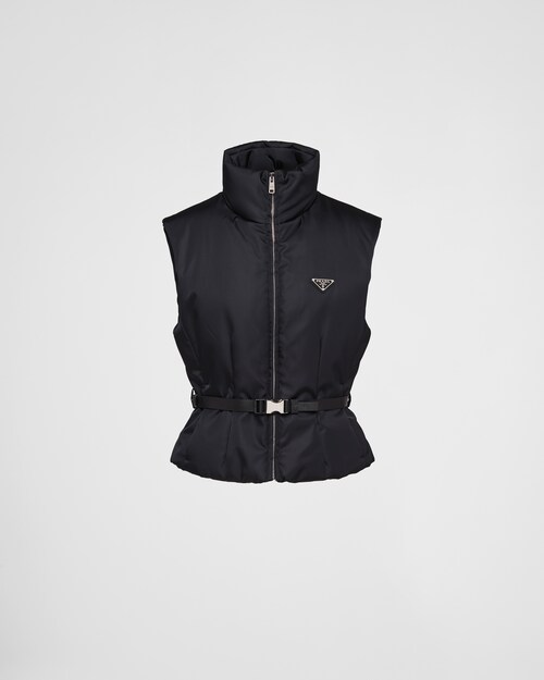 Black Re-Nylon down vest | Prada