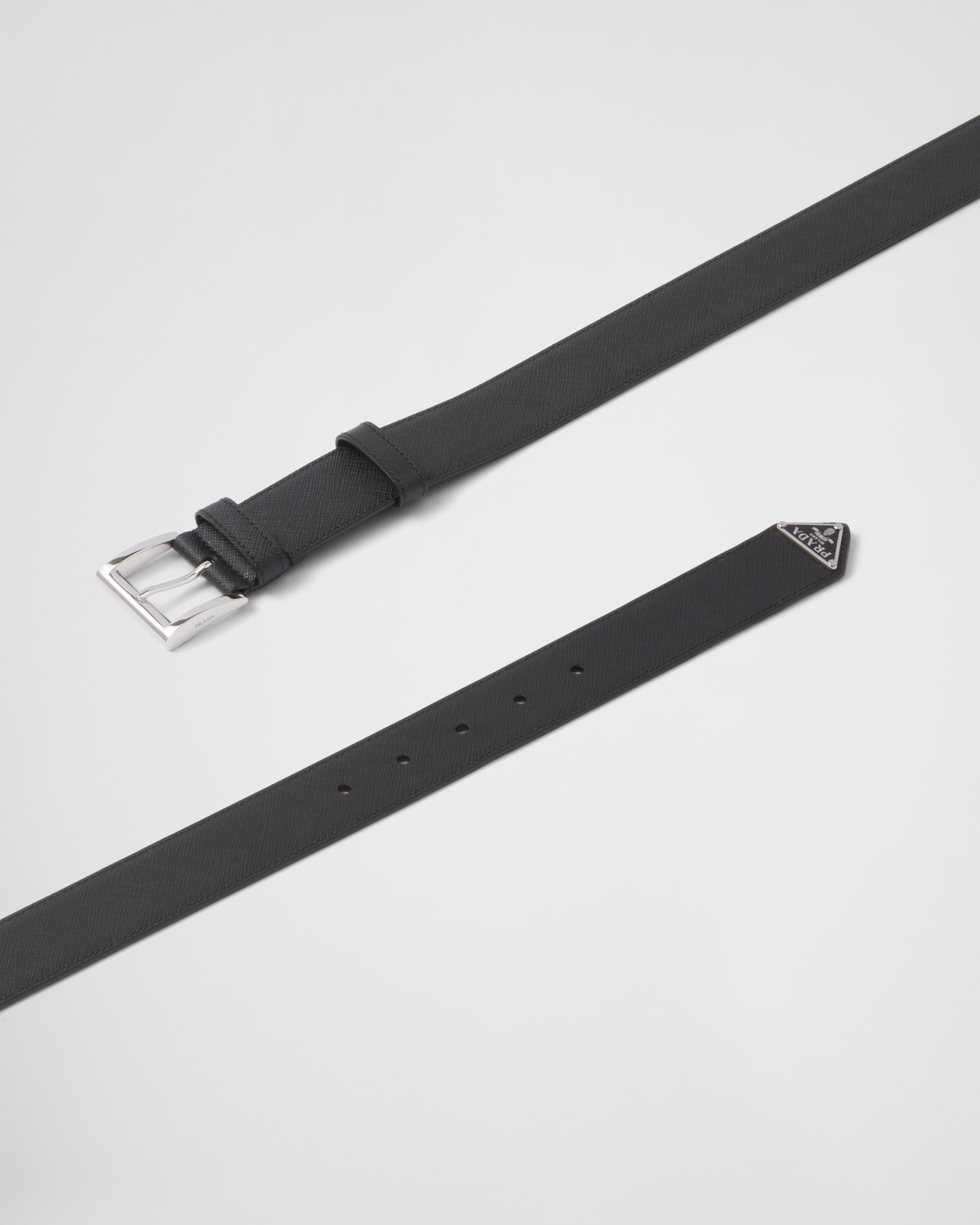 Black Saffiano Leather Belt | PRADA