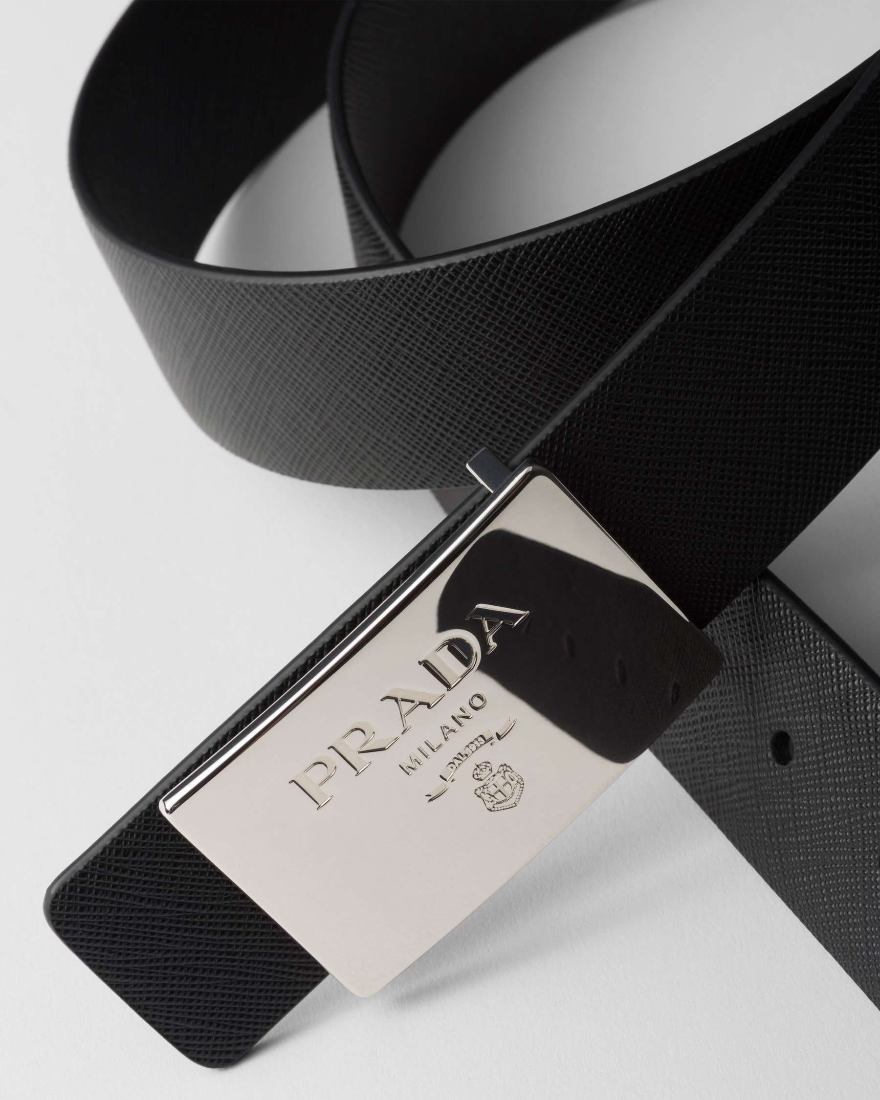 Polished Steel Metal Belt Buckle | PRADA