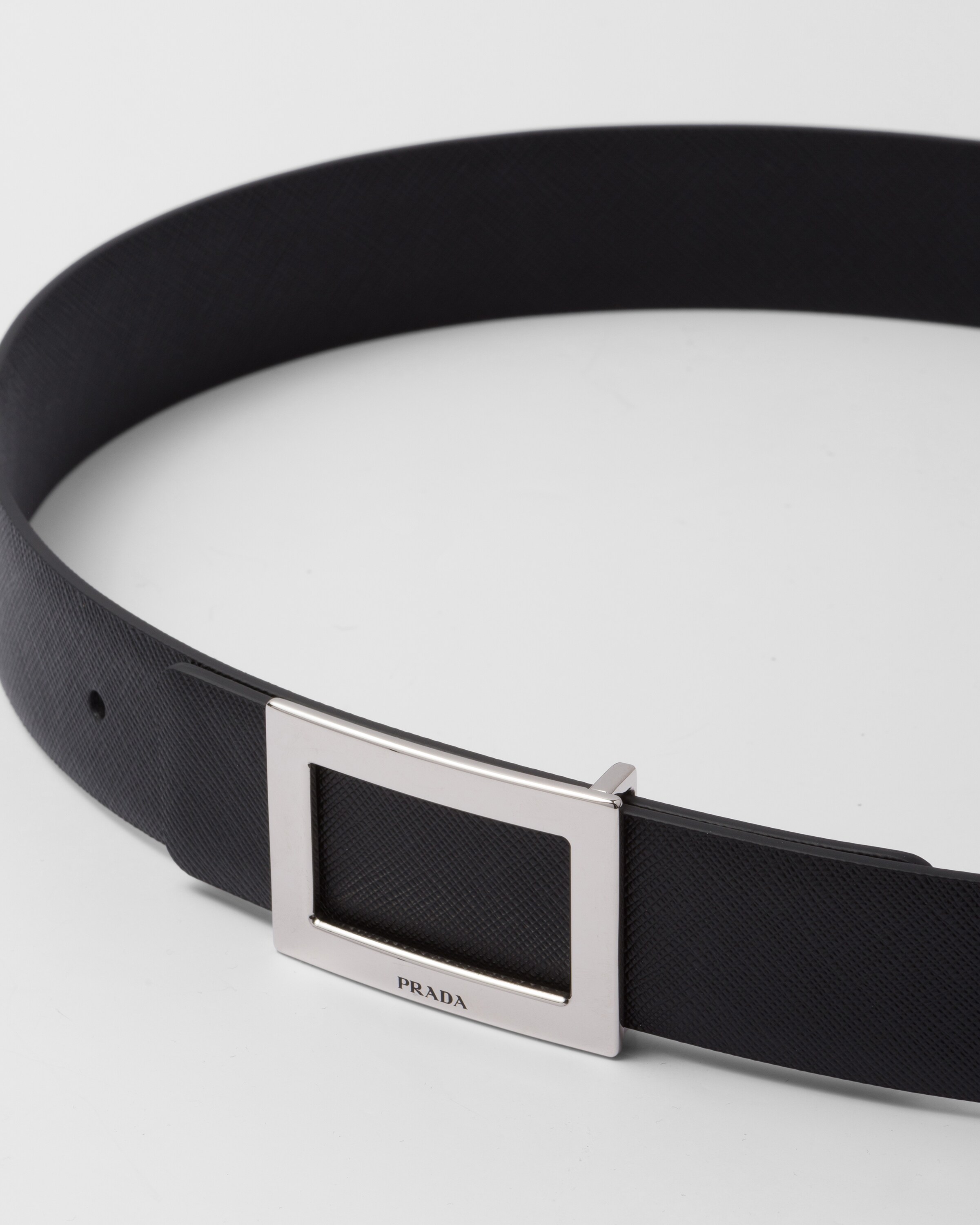 Polished Steel Metal Belt Buckle | PRADA