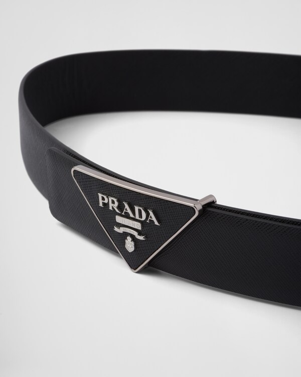 Black Saffiano Belt Buckle | PRADA