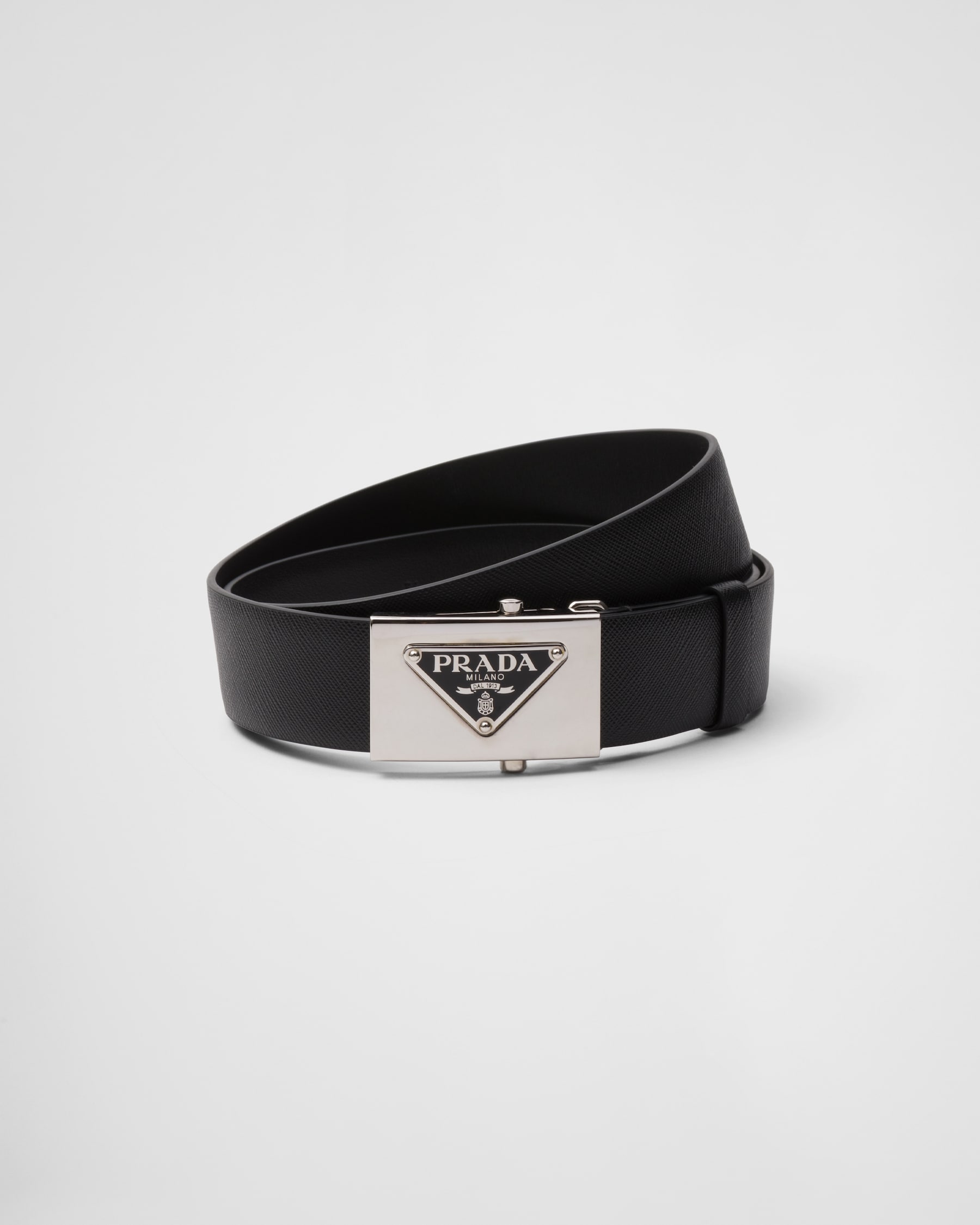 Black Saffiano Leather Belt | PRADA