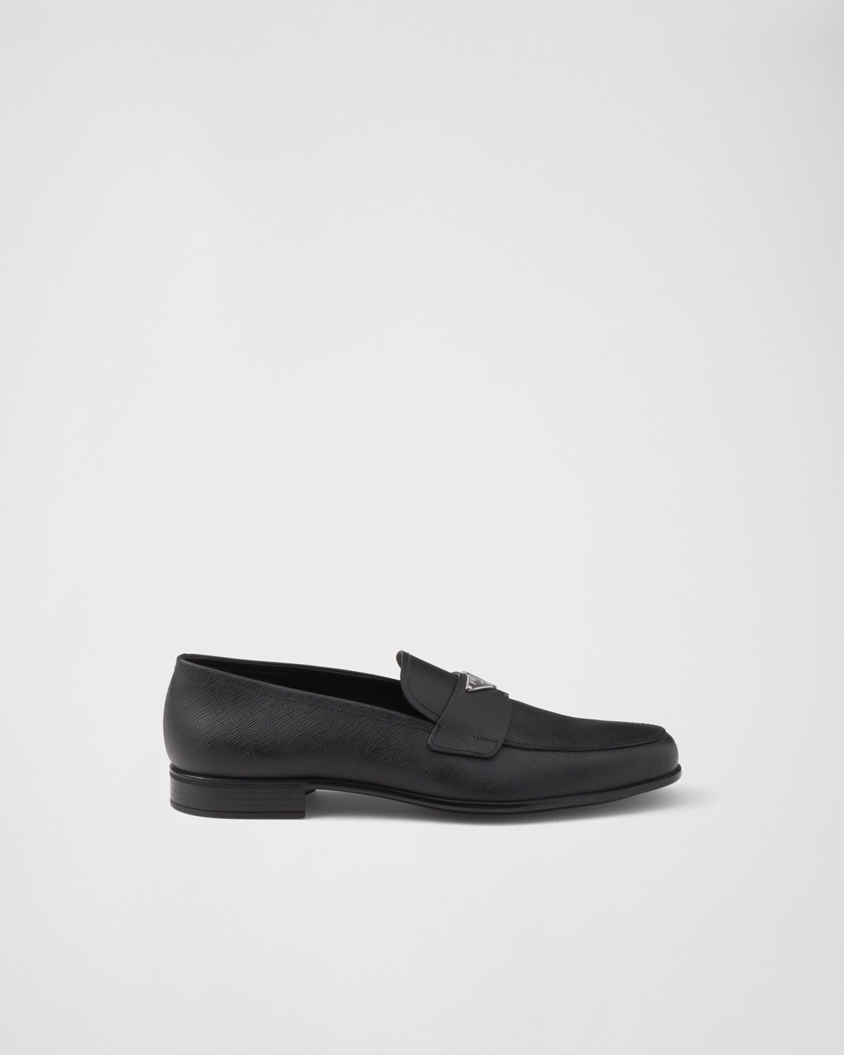 Black Saffiano Leather Loafers | PRADA