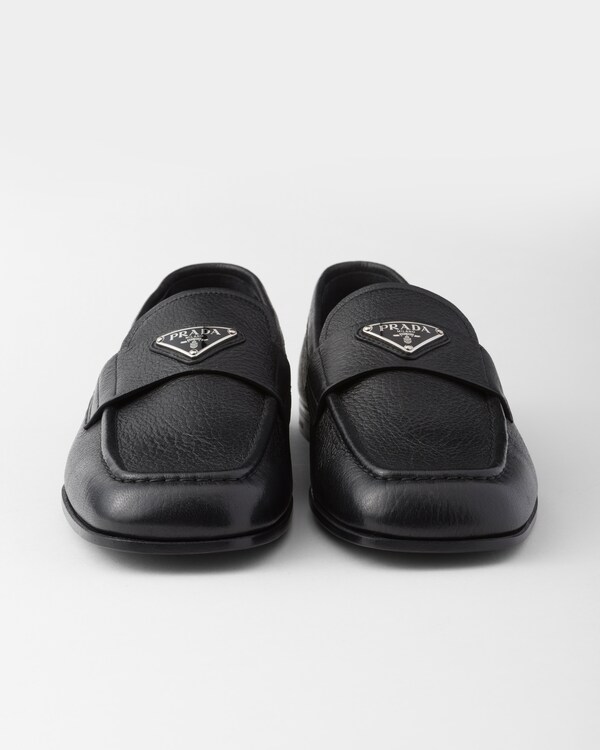 Black Leather Loafers | PRADA