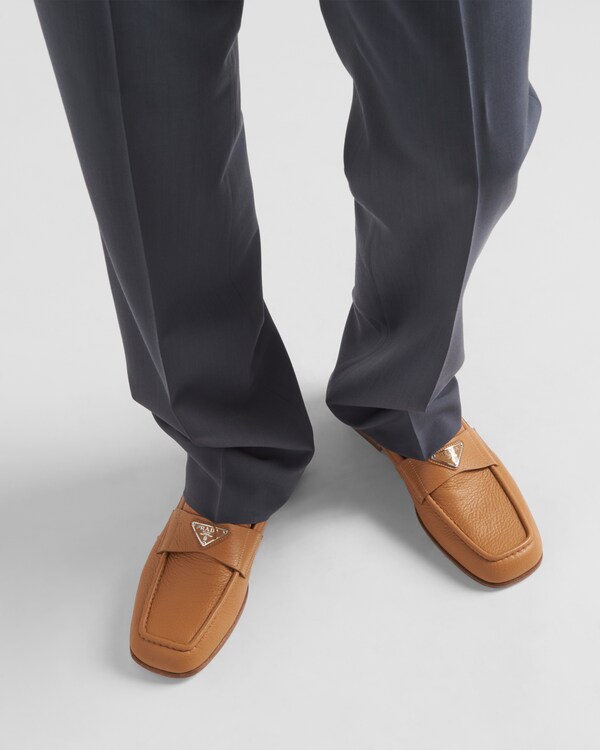Natural Leather Loafers | PRADA