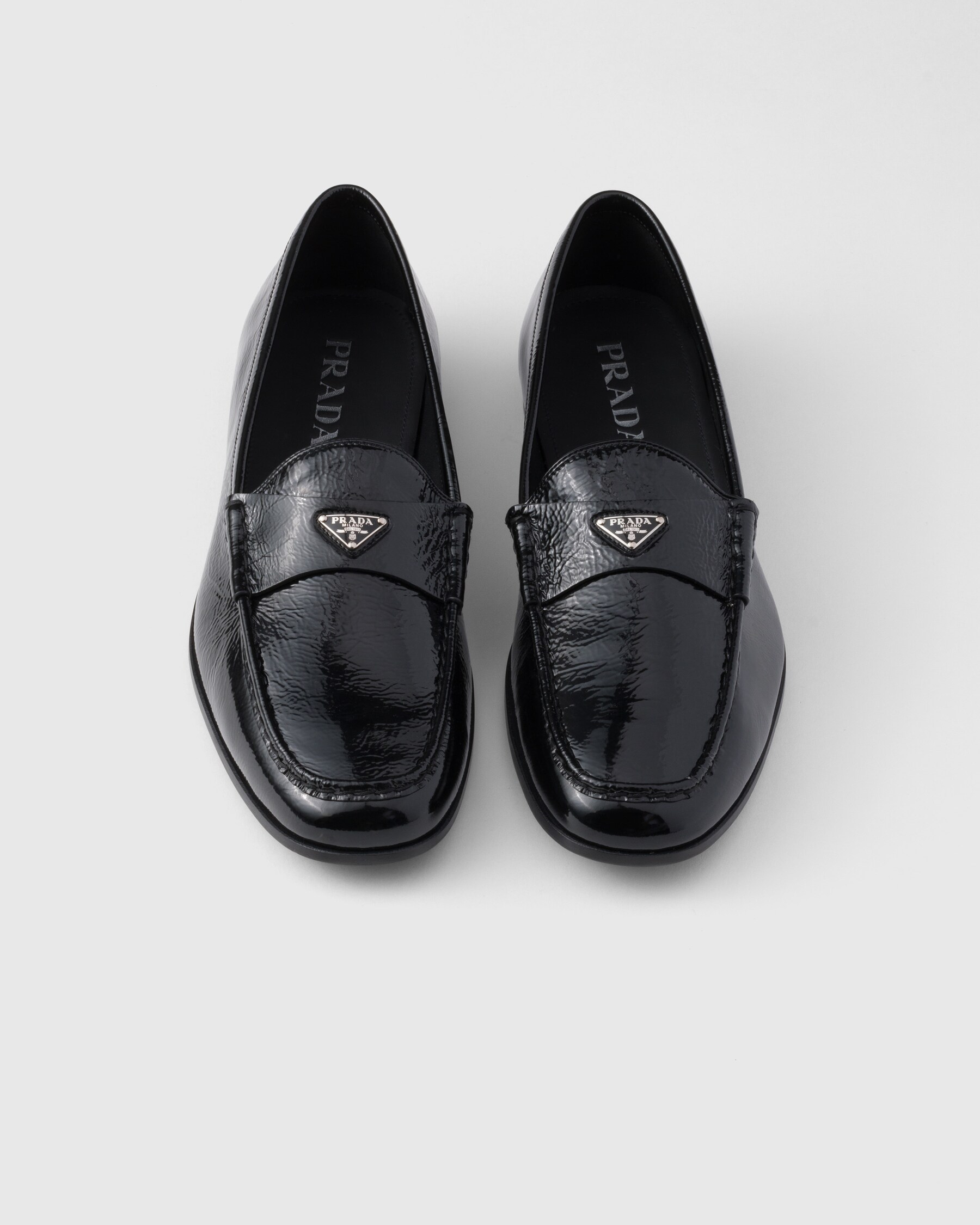 Black Naplak Loafers | PRADA